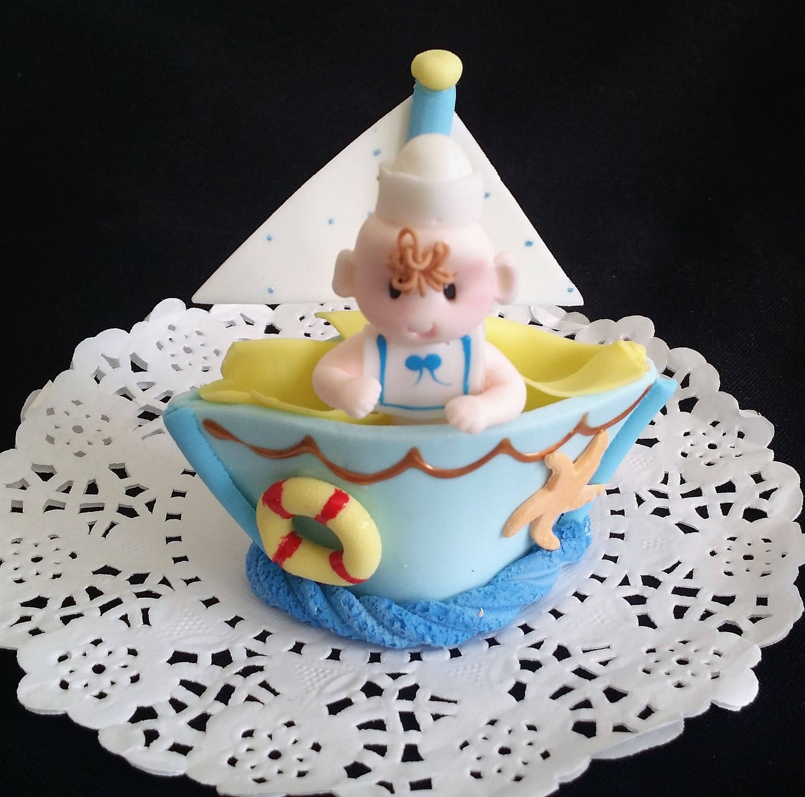 Nautical Baby Shower Cake, Nautical Cake Topper, Baby Shower Favor ...