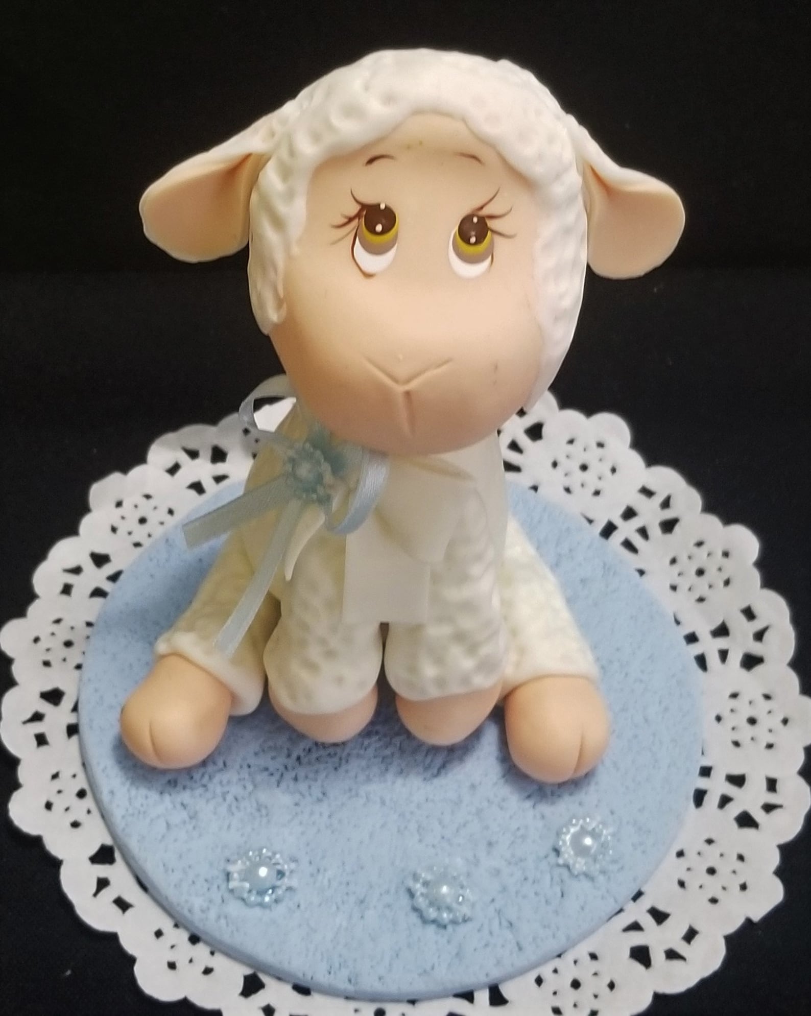Lamb Cake Topper, Baby Lamb Topper, Baby Shower Lamb, Baptism Lamb ...