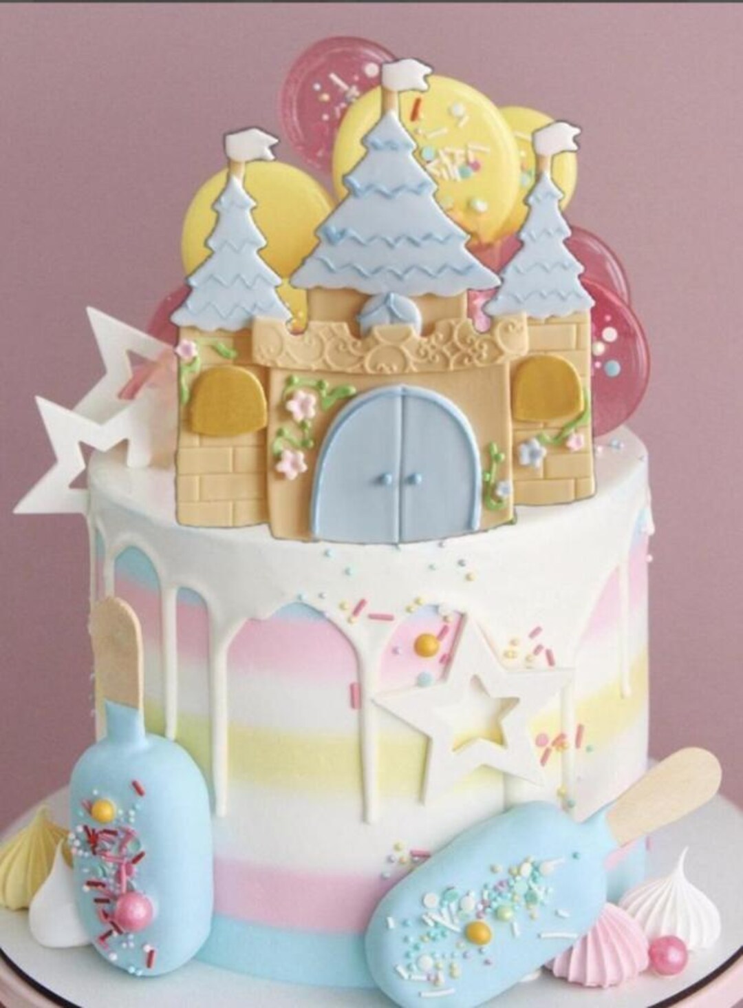 Fairy Tale Castle Cake Topper, Castle Cake Topper, Fairy Tale Birthday ...