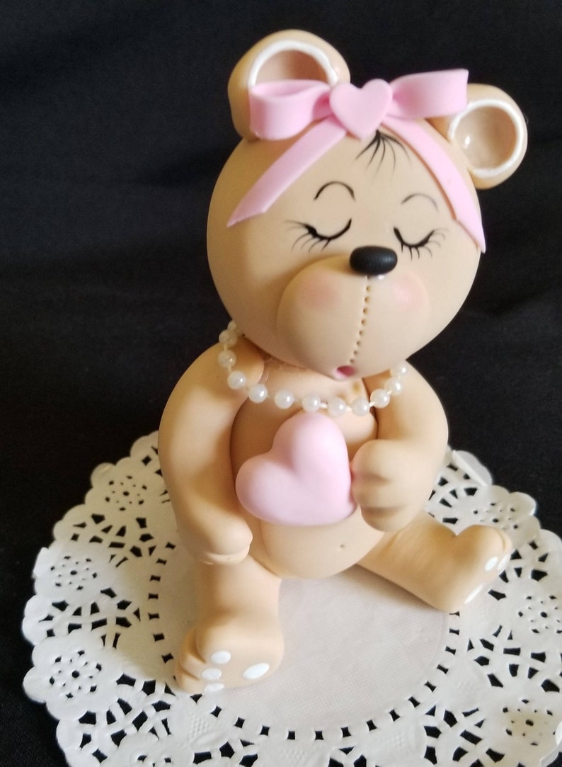 Teddy Bear Cake Topper Pink Teddy Bear Teddy Bear Birthday | Etsy