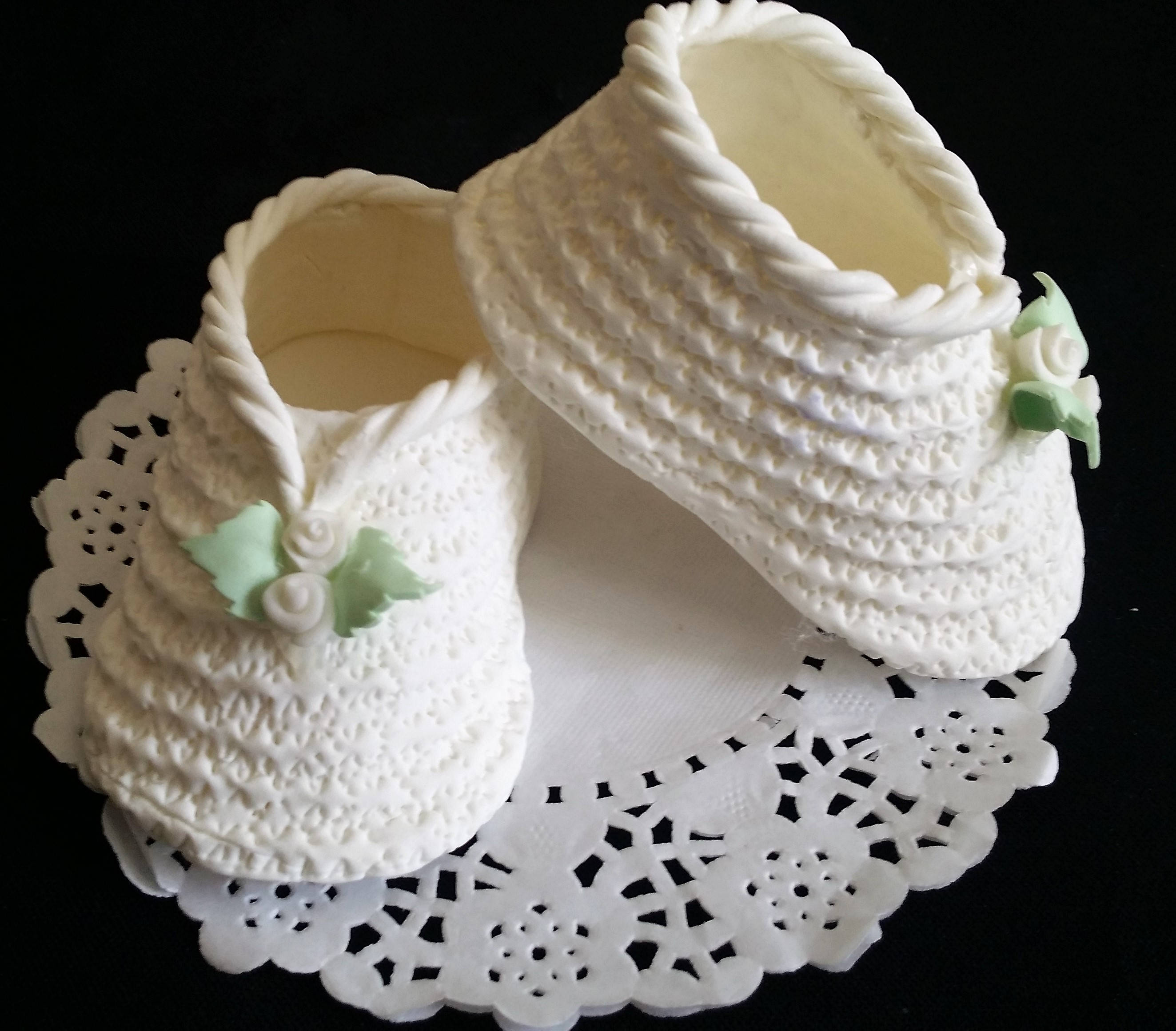 Pink Baby Booties for Cake, Baby Booties Cake Topper, Booties Shower ...