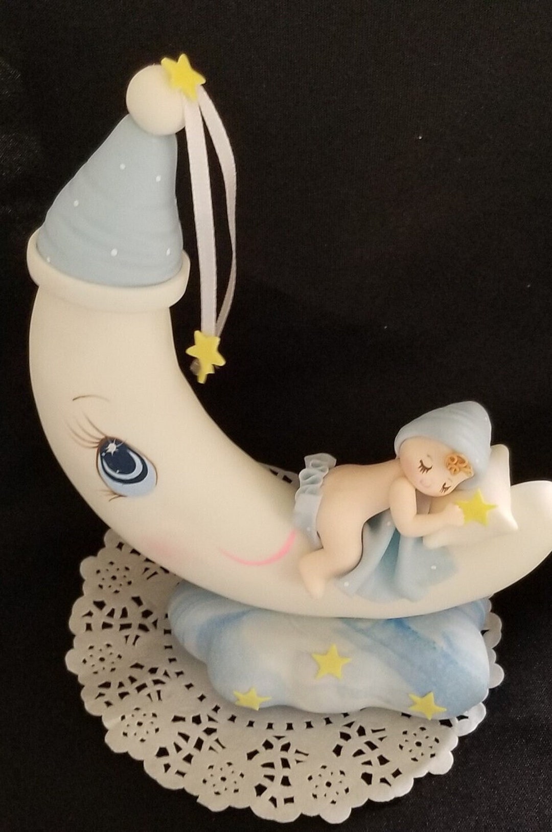 BABY SHOWER Cake Topper, Moon Baby Shower, Baby Sleeping Over Moon ...