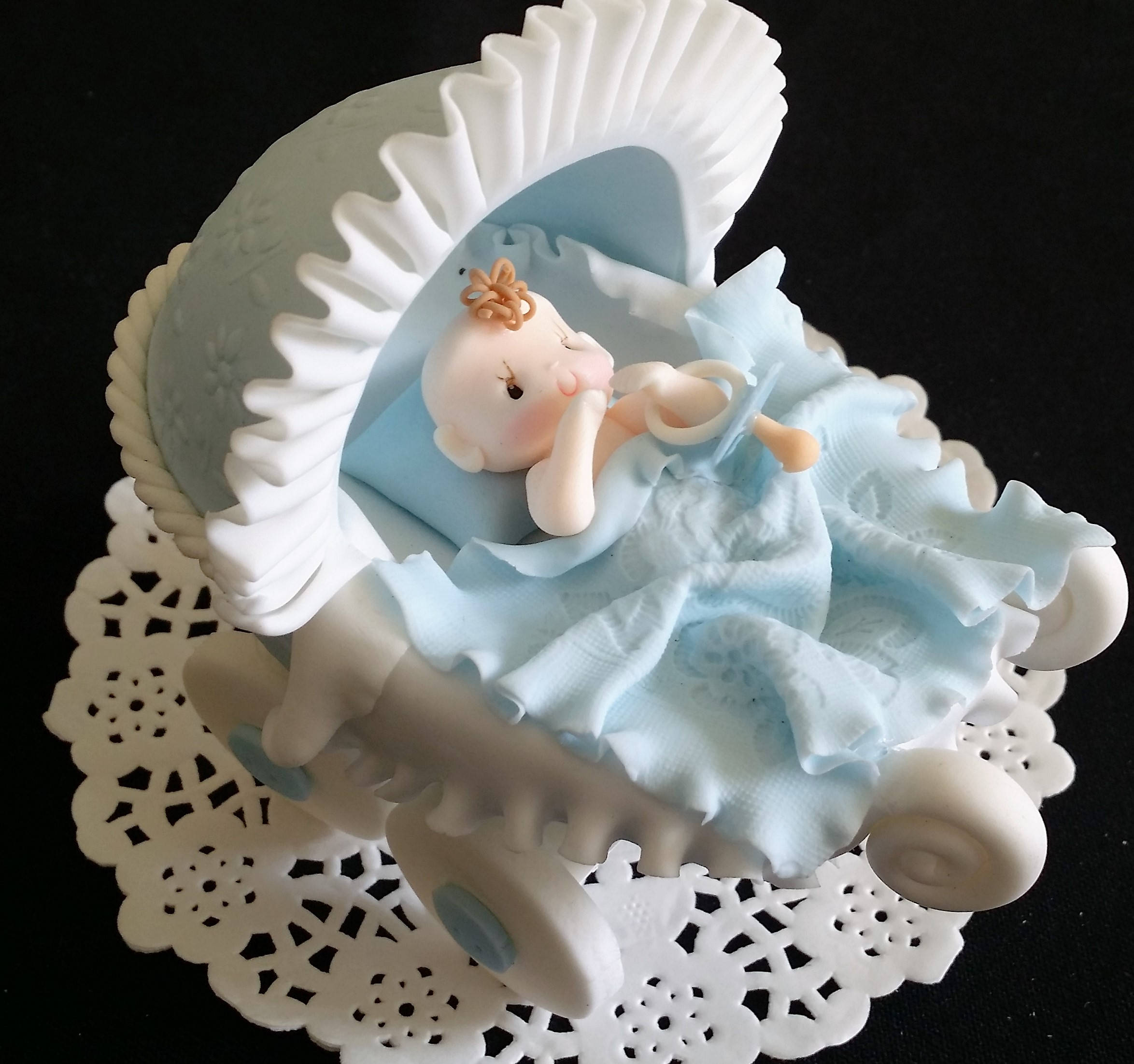 Carriage Cake Topper Baby Shower Theme Baby Carriage Baby | Etsy