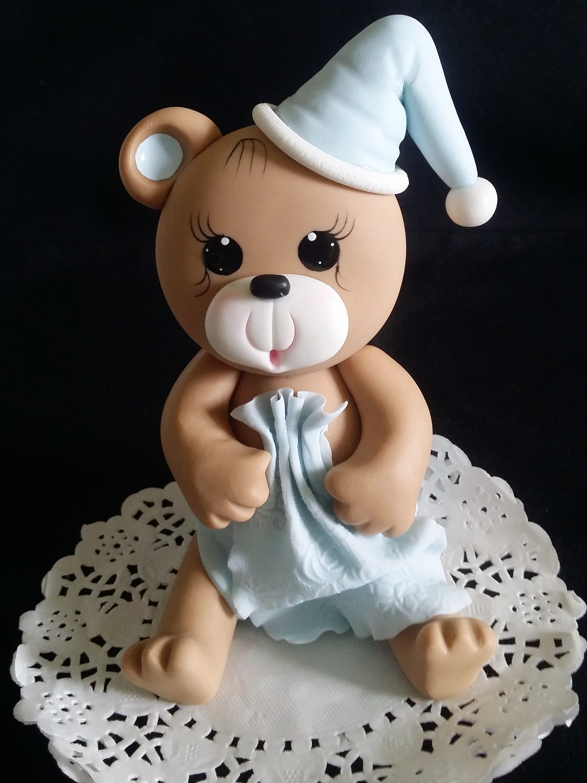Teddy Bear Cake Topper, Pink Teddy Bear, Teddy Bear Topper, Blue Bear ...