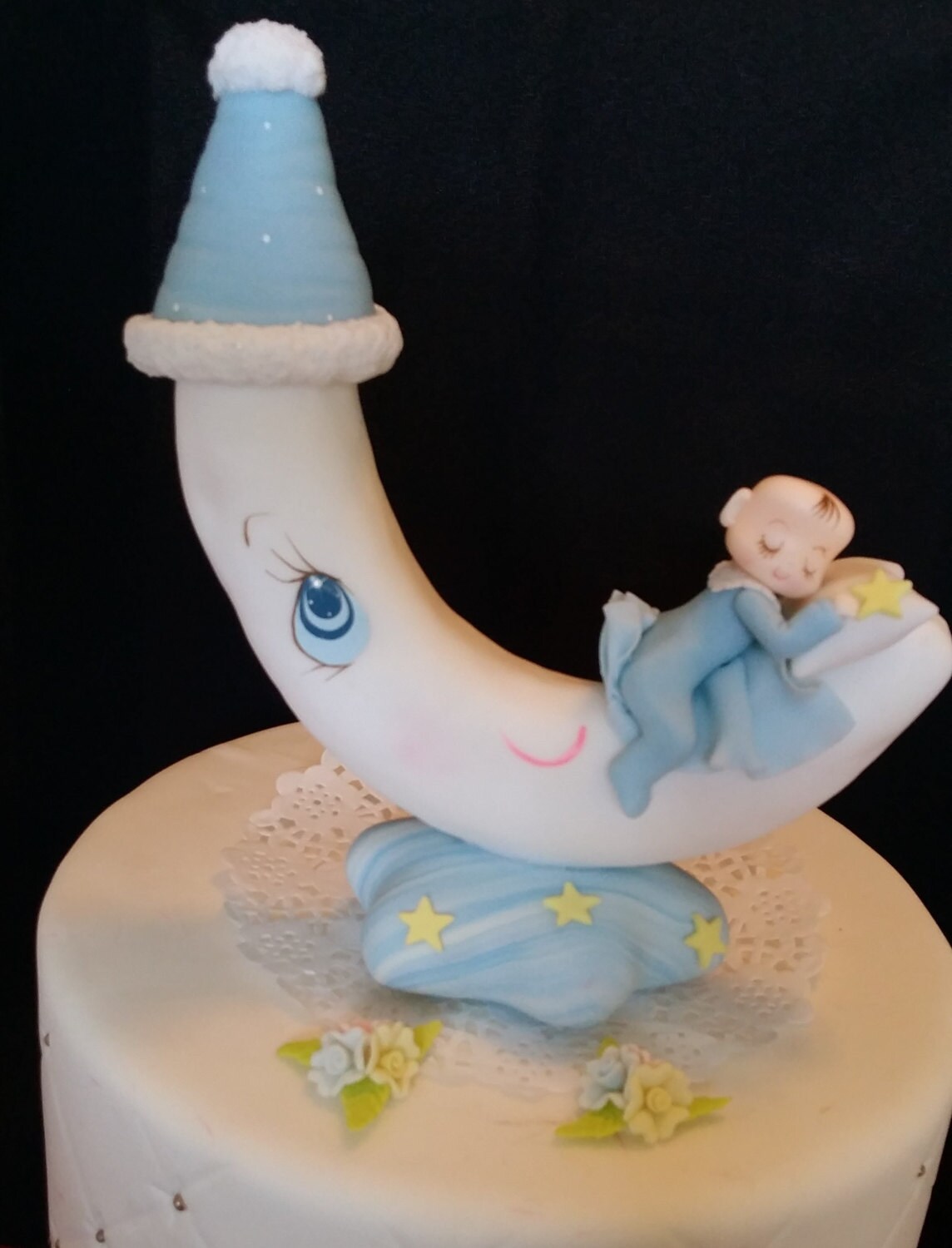 Moon Cake Topper Twinkle Baby Shower Moon Baby Shower Baby | Etsy