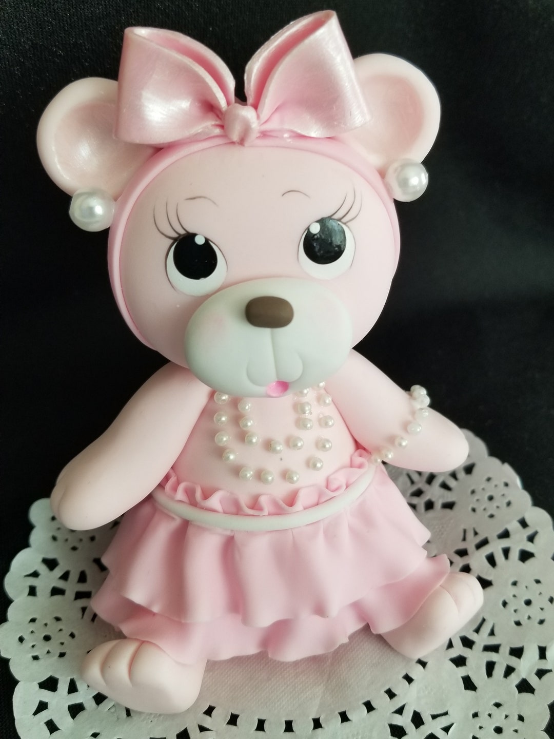 Teddy Bear Cake Topper, Pink Teddy Bear, Teddy Bear Topper, Blue Bear ...