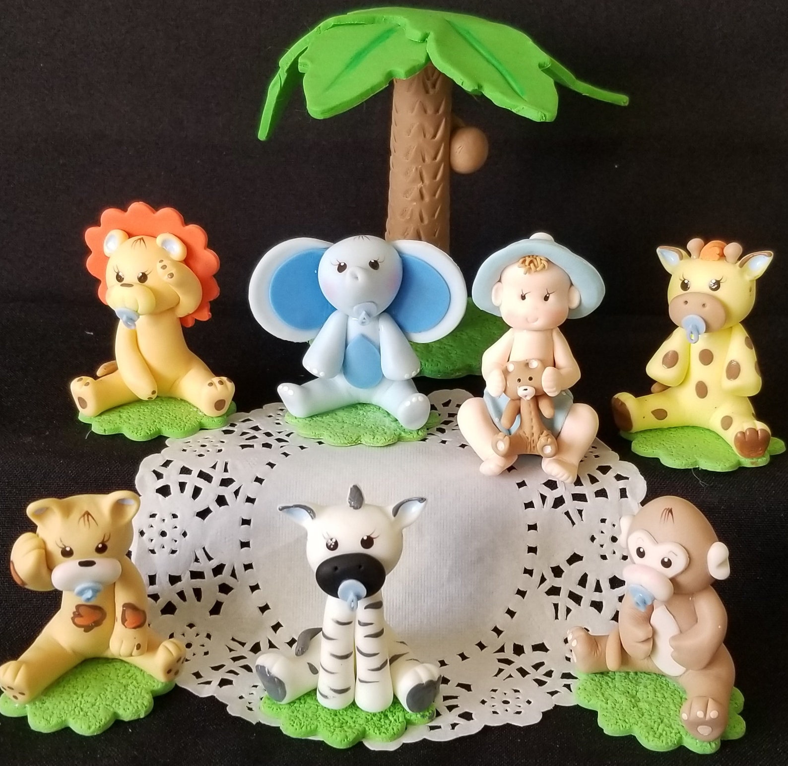 Elephant Baby Shower Baby Elephant Cake Topper Jungle - Etsy