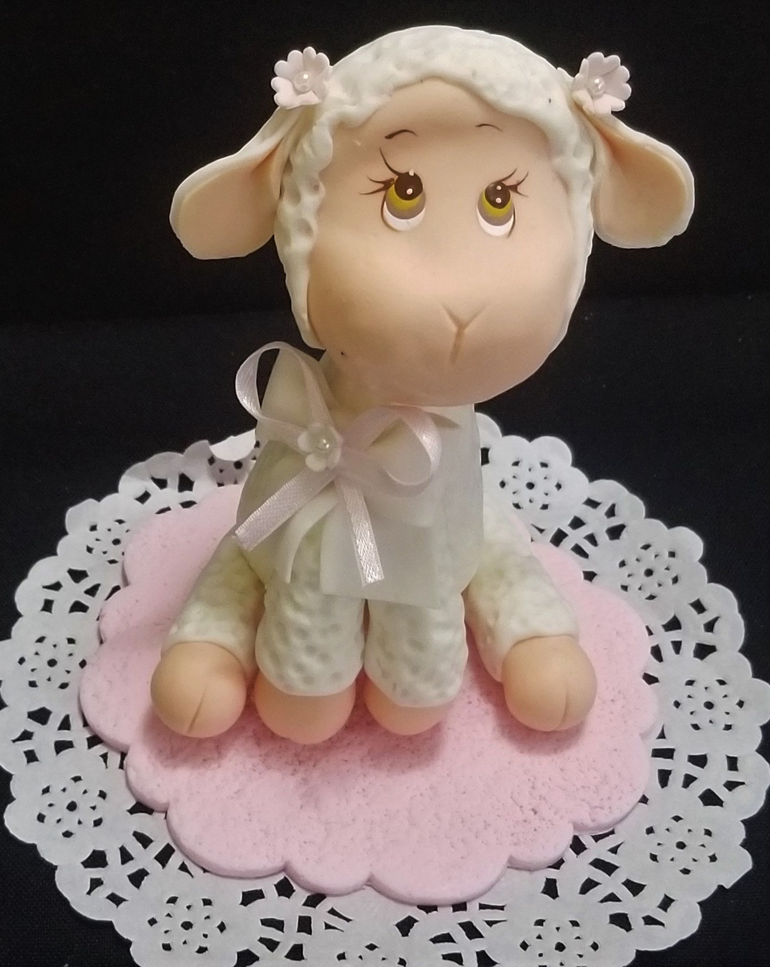 Lamb Cake Topper, Baby Lamb Topper, Baby Shower Lamb, Baptism Lamb ...