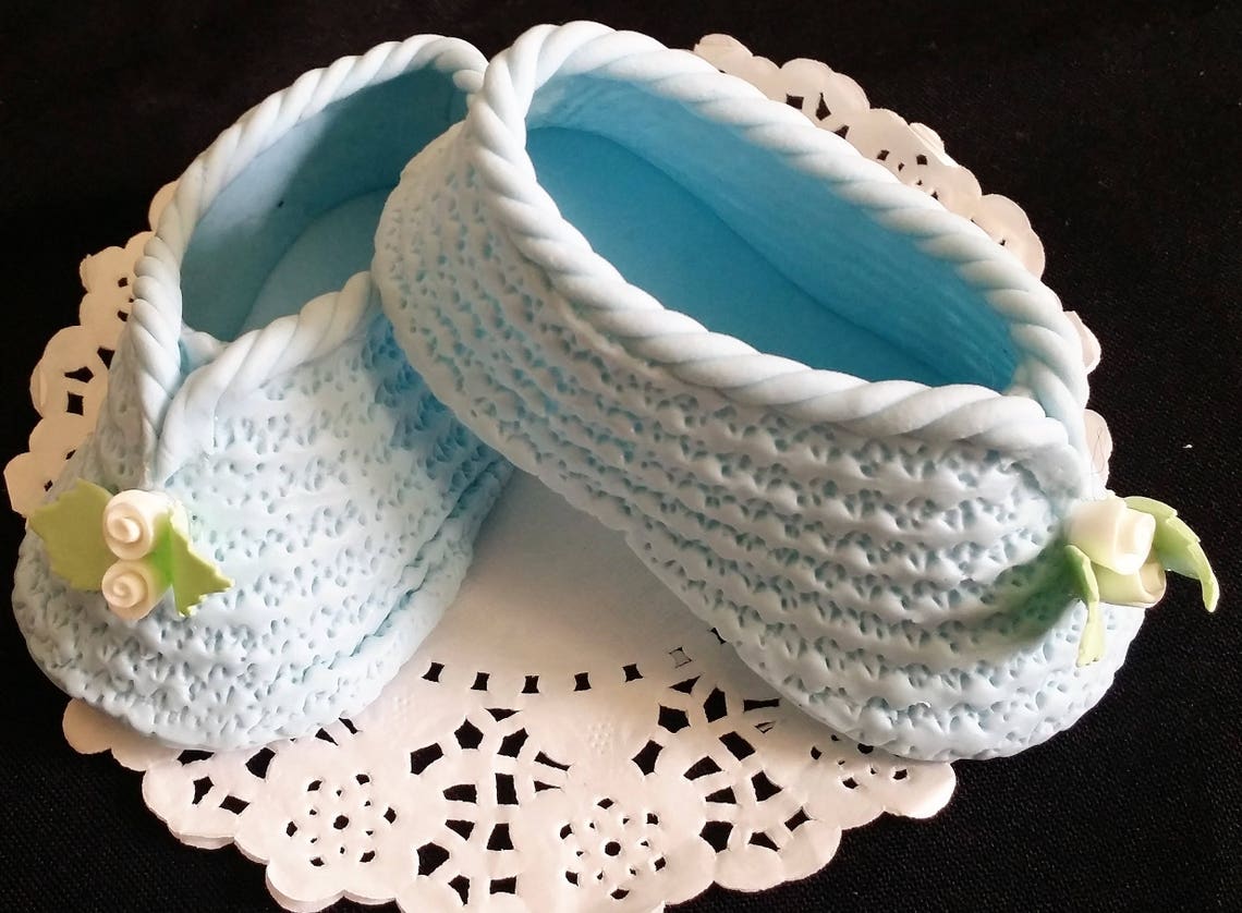 Pink Baby Booties for Cake, Baby Booties Cake Topper, Booties Shower ...