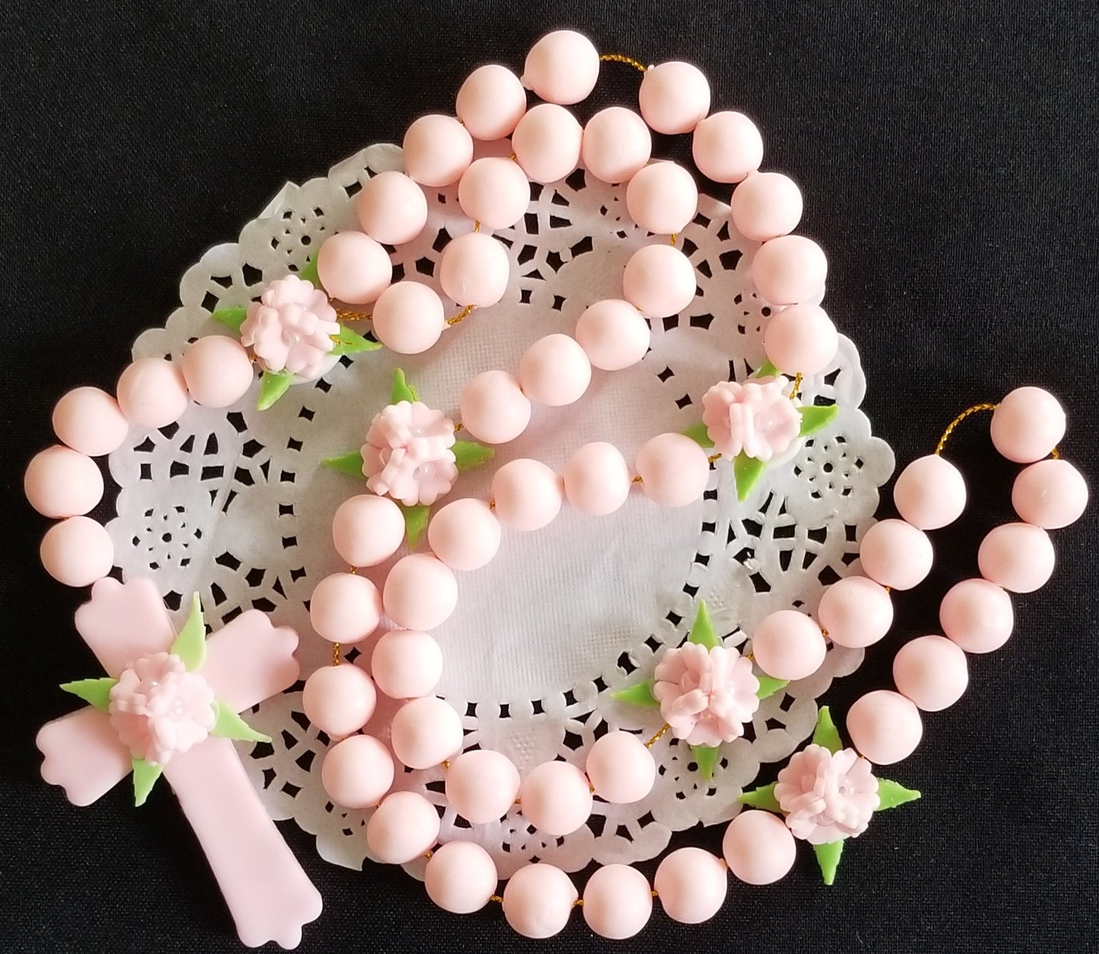 Baptism Cake Topper, Baptism Rosaries, First Communion Rosary Cake ...