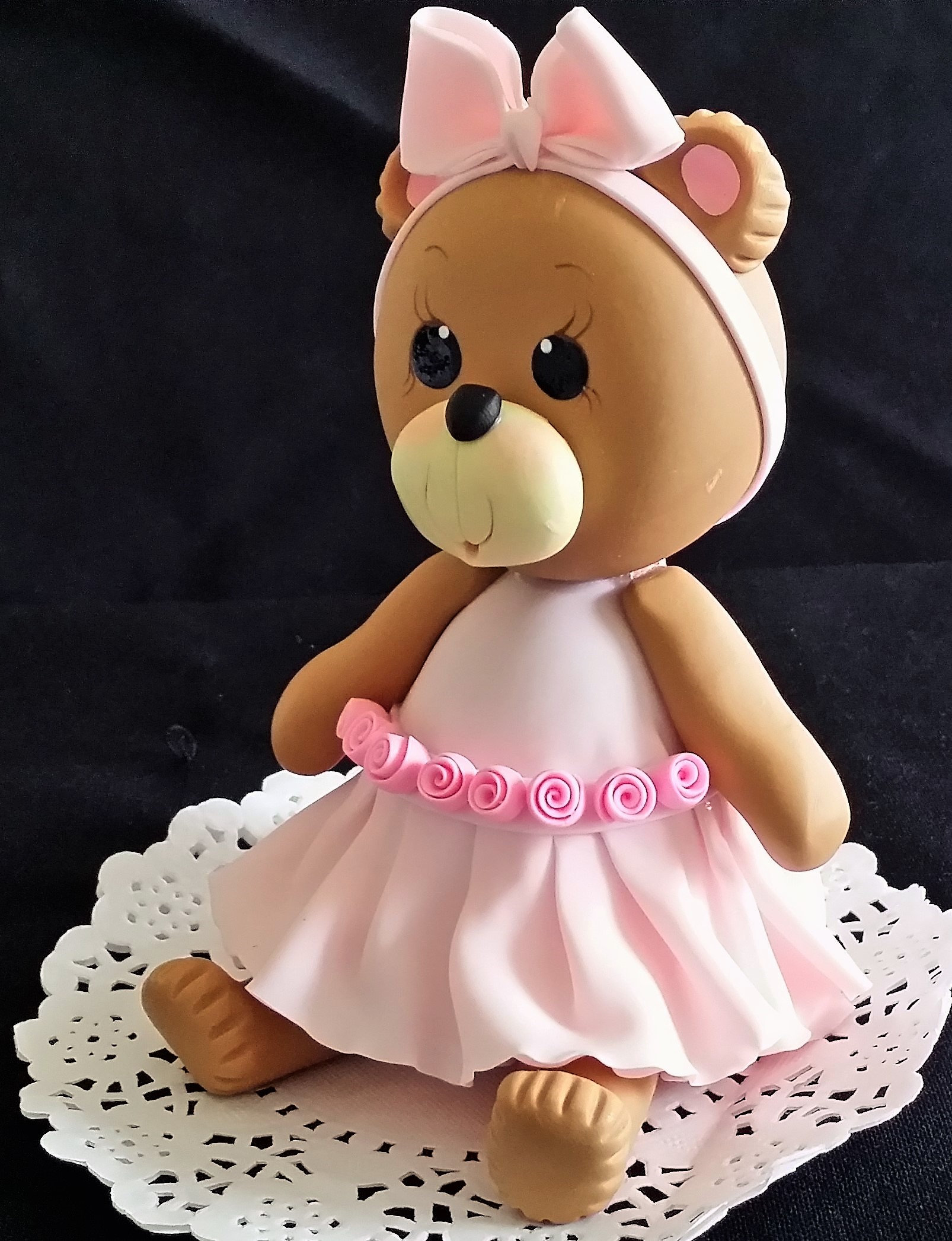 Teddy Bear Cake Topper, Pink Teddy Bear, Teddy Bear Birthday, Blue Bear ...