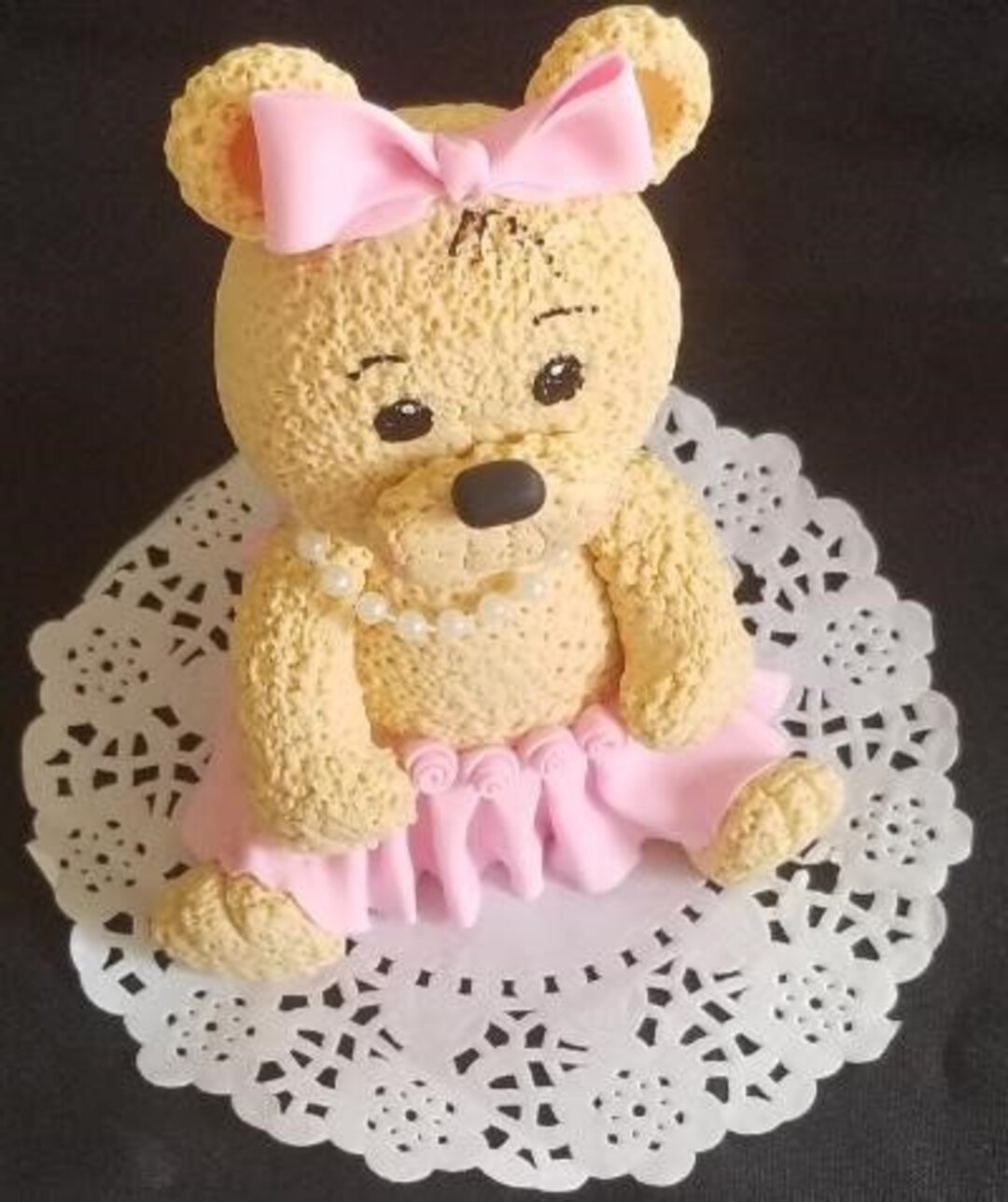 Teddy Bear Cake Topper Pink Teddy Bear Teddy Bear Topper - Etsy