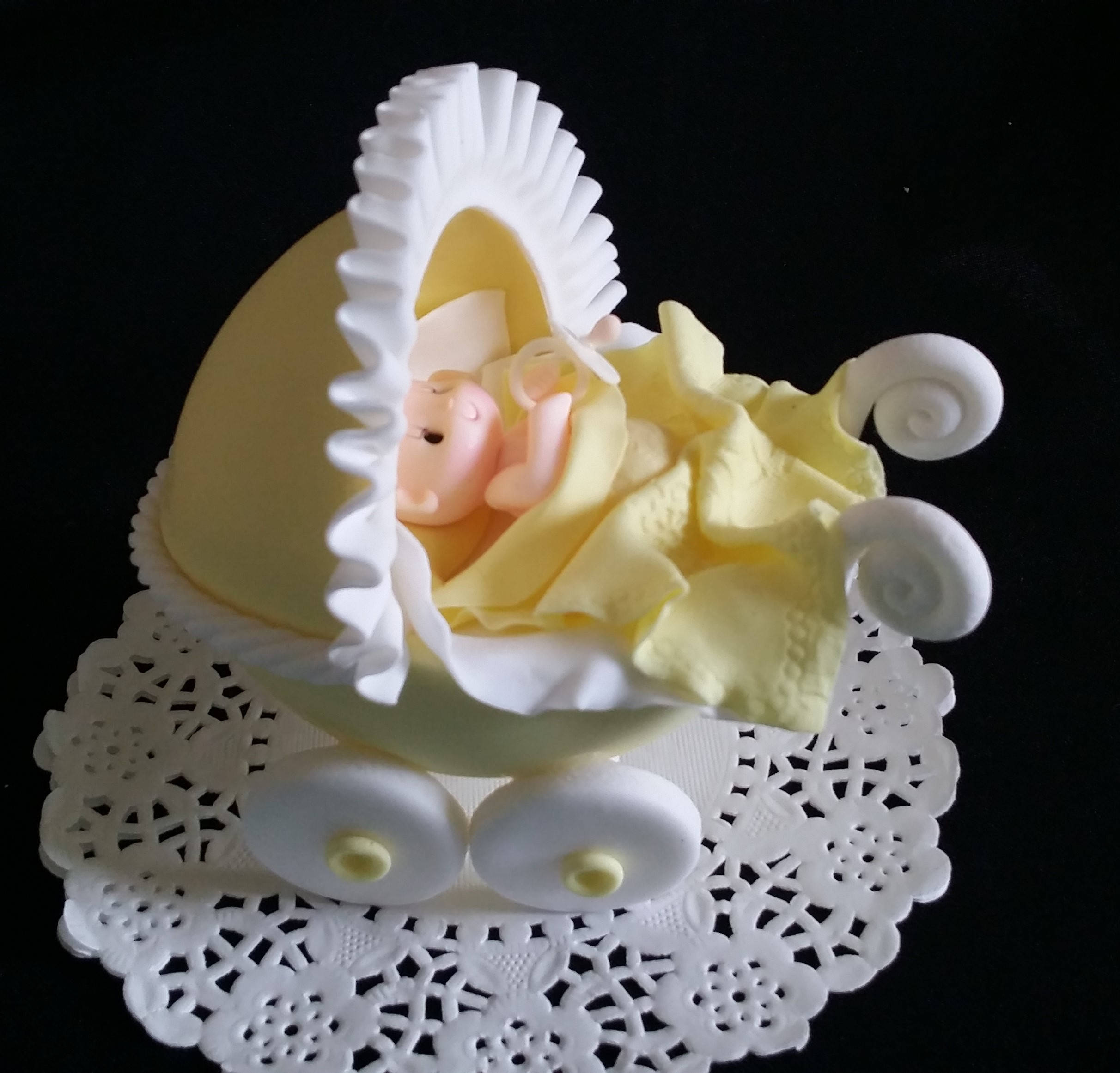 Carriage Cake Topper Baby Shower Theme Baby Carriage Baby | Etsy