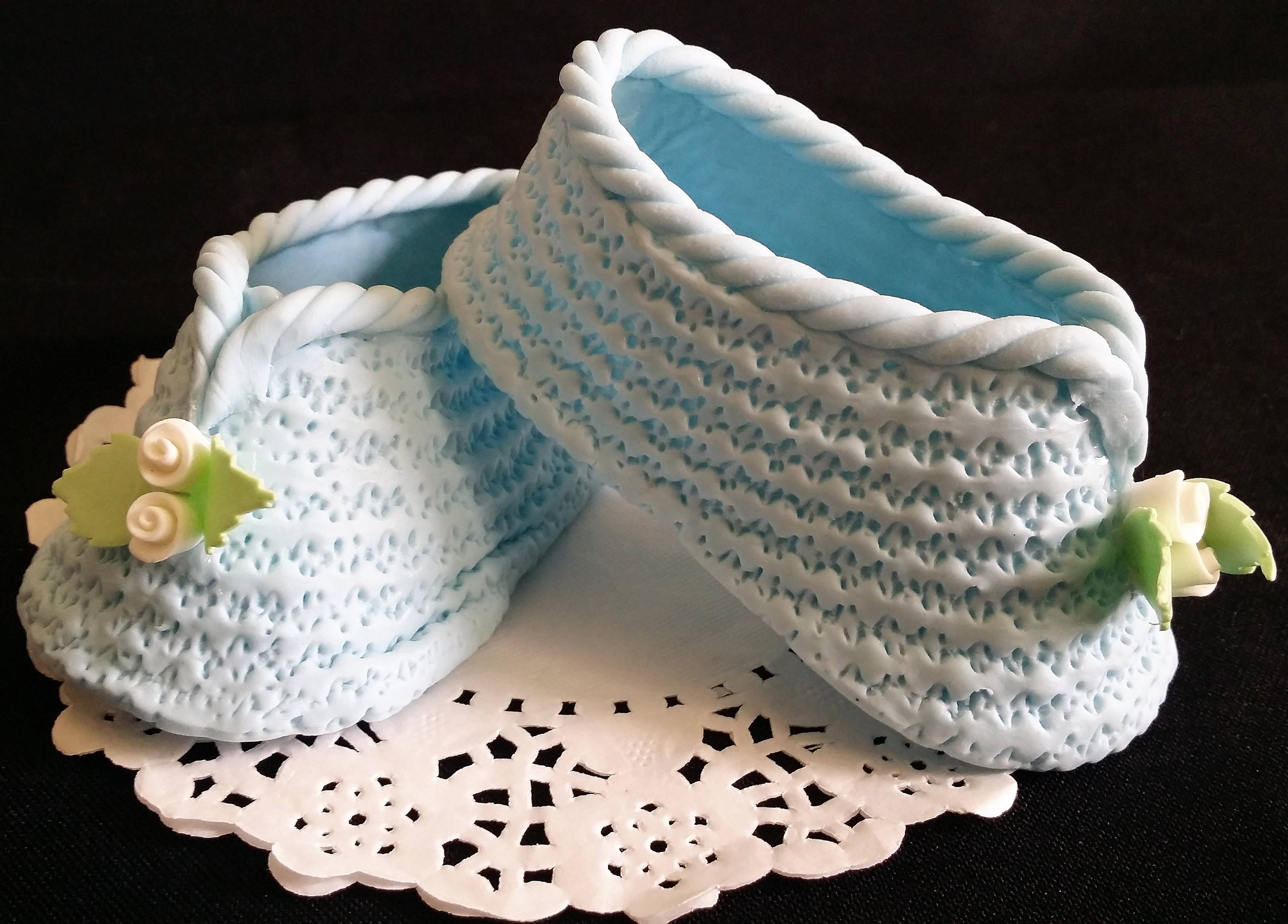 Pink Baby Booties for Cake, Baby Booties Cake Topper, Booties Shower ...