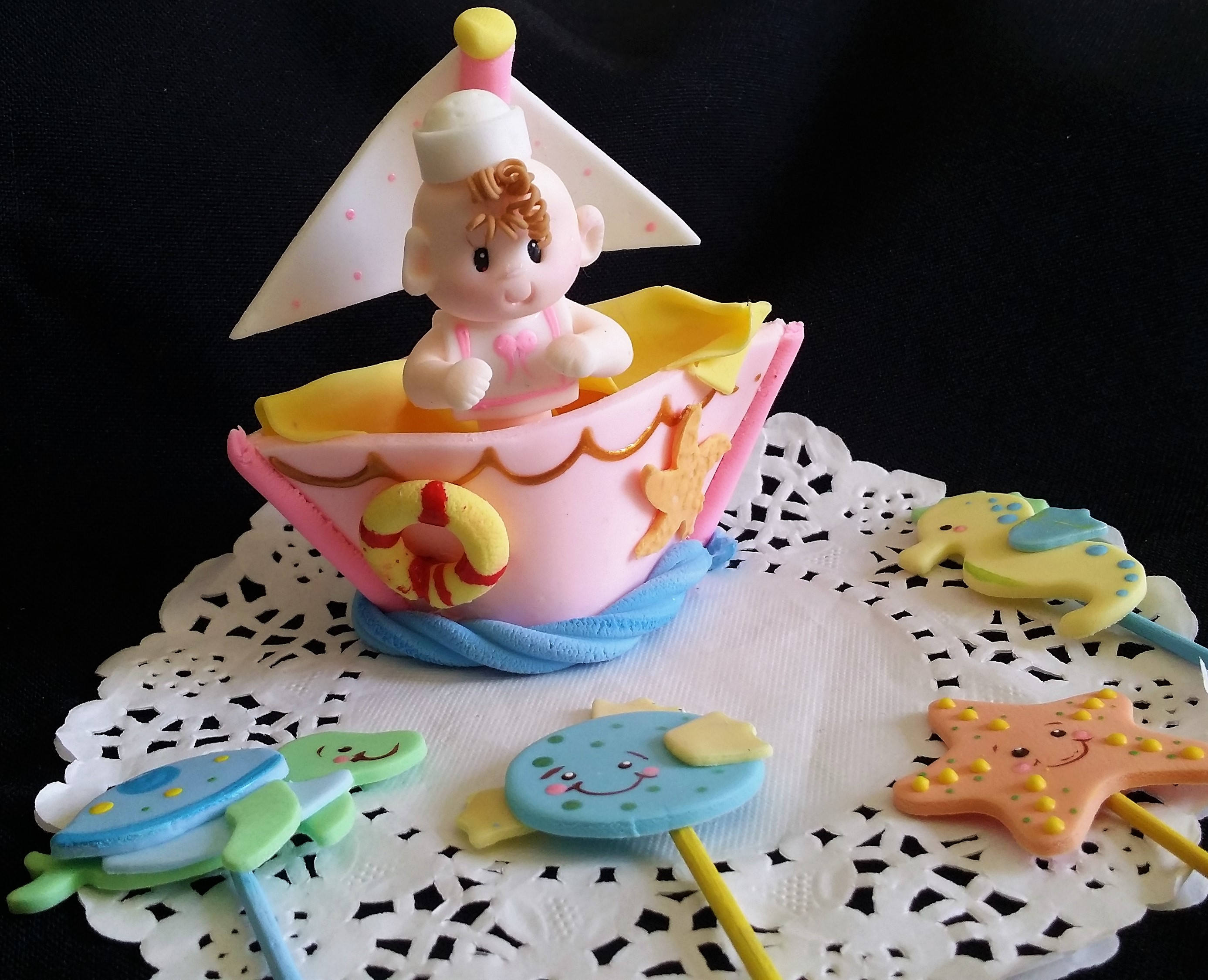 Nautical Baby Shower Cake Nautical Cake Topper Baby Shower - Etsy