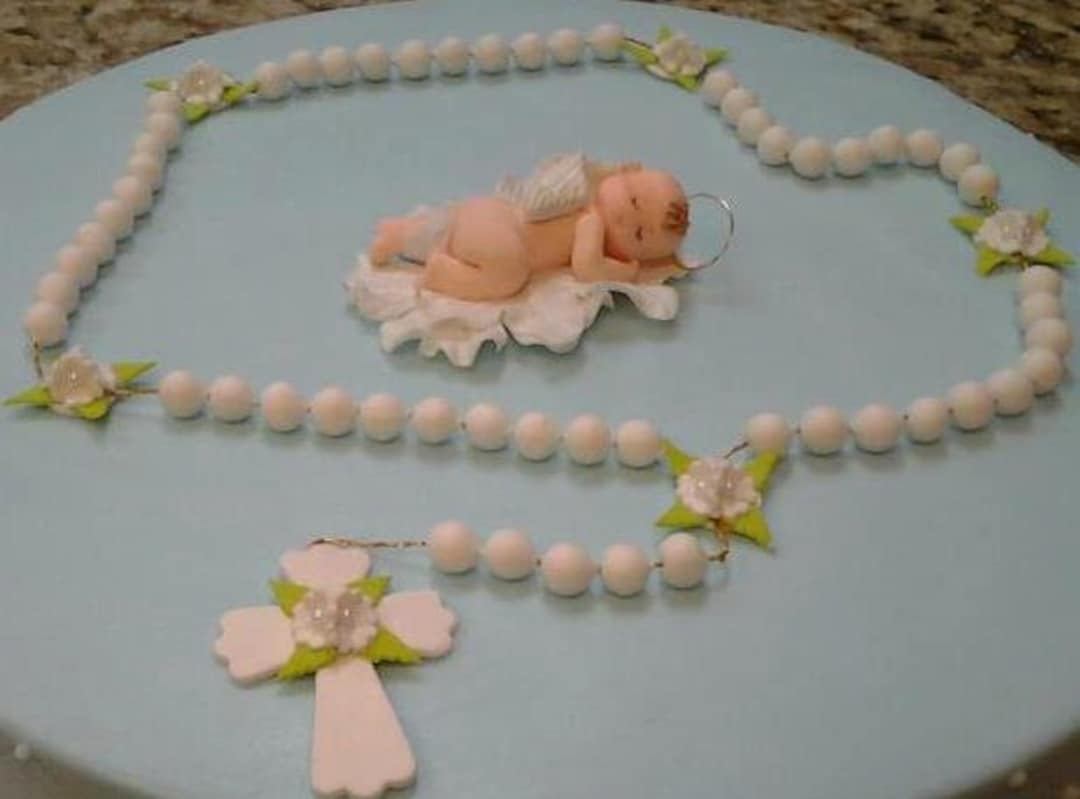 Rosary Cake Topper, Baptism Cake Topper, First Communion Cake Topper ...