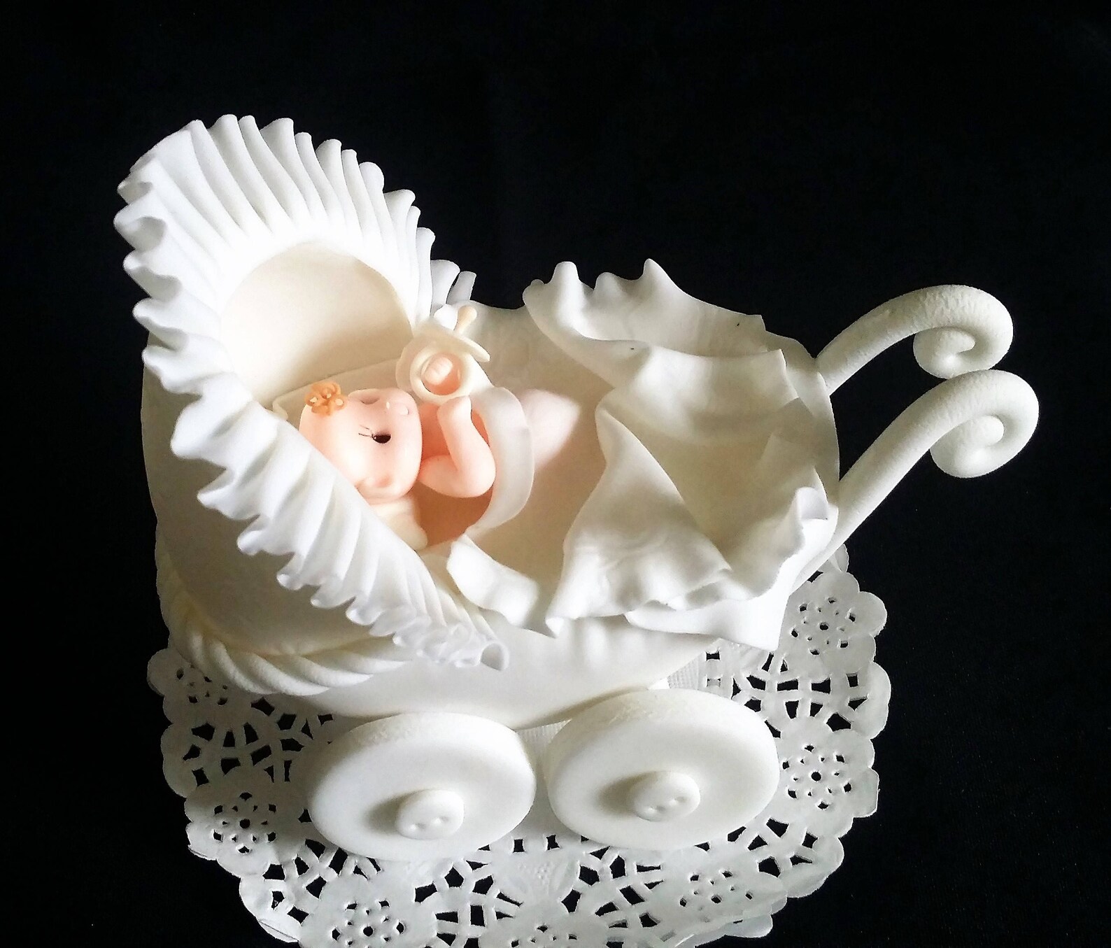 Pink Carriage Cake Topper, Baby Carriage Topper, Baby Carriage Cake ...