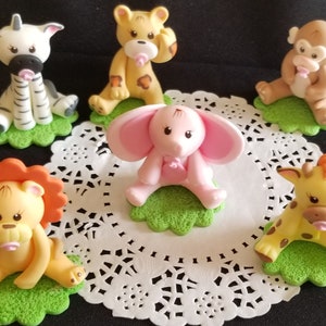 Safari Animals, Safari Cake Topper, Baby Animals Toppers, Jungle Animal ...