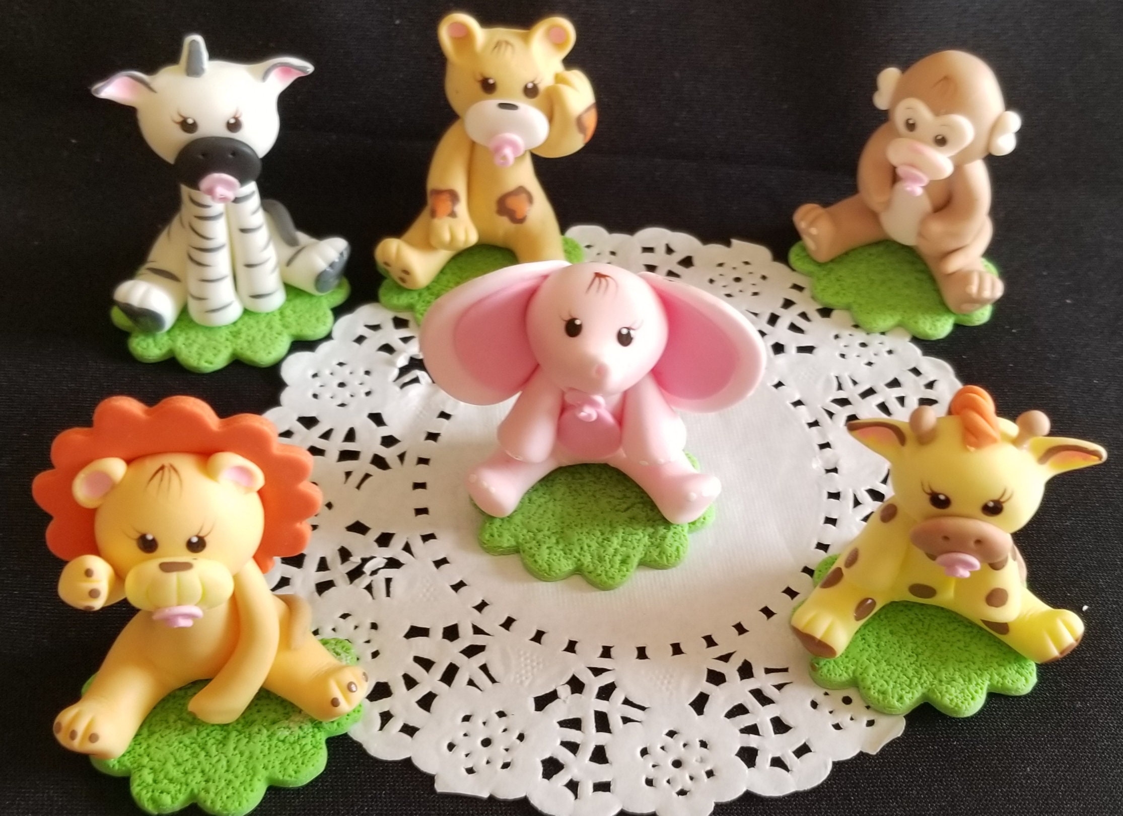 Safari Animals Safari Cake Topper Baby Animals Toppers - Etsy