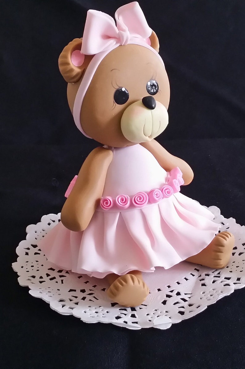 Teddy Bear Cake Topper, Pink Teddy Bear, Teddy Bear Birthday, Blue Bear ...