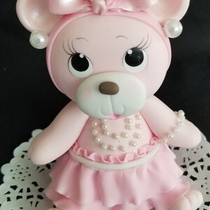 Teddy Bear Cake Topper, Pink Teddy Bear, Teddy Bear Topper, Blue Bear ...