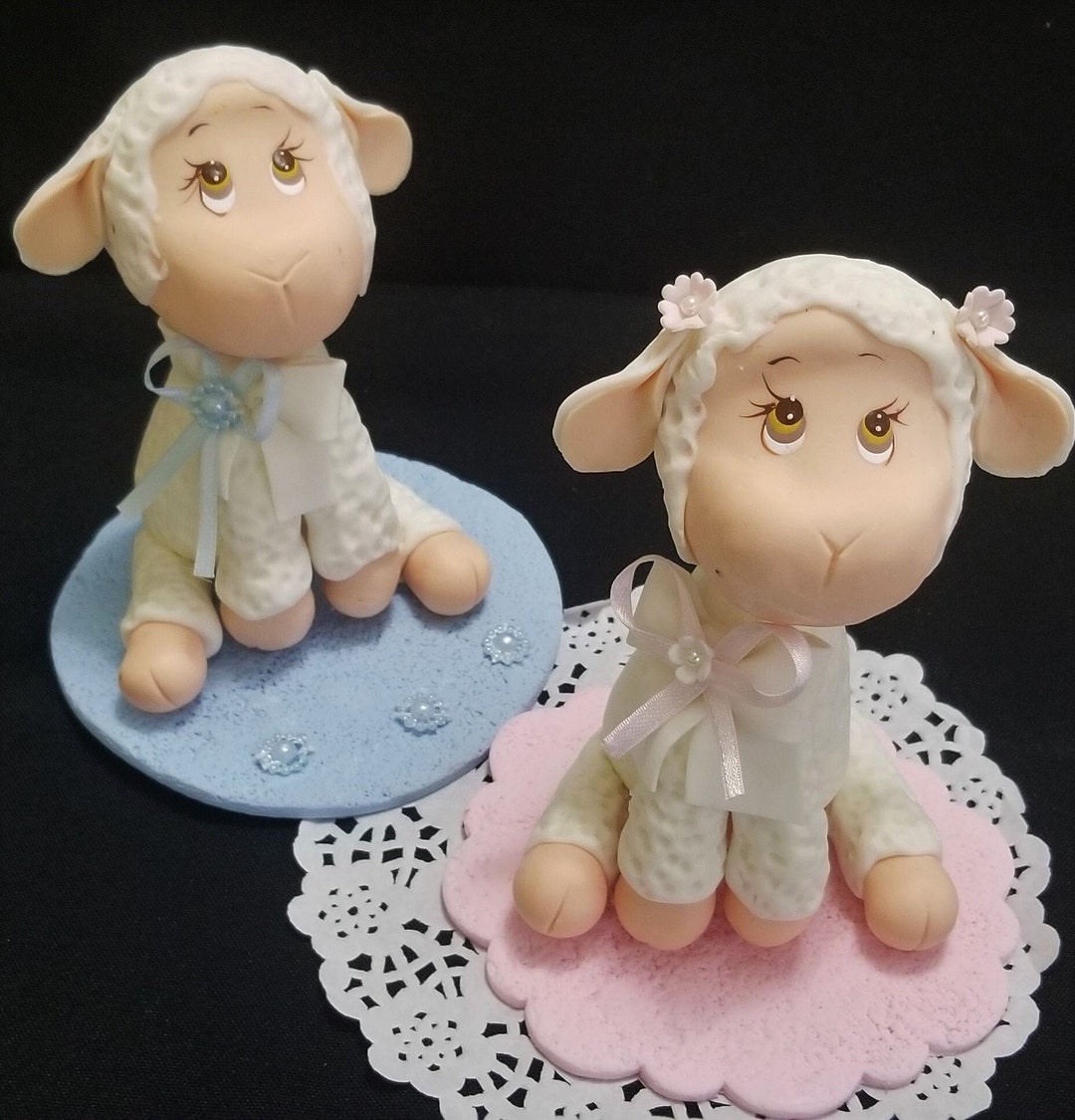 Lamb Cake Topper, Baby Lamb Topper, Baby Shower Lamb, Baptism Lamb ...