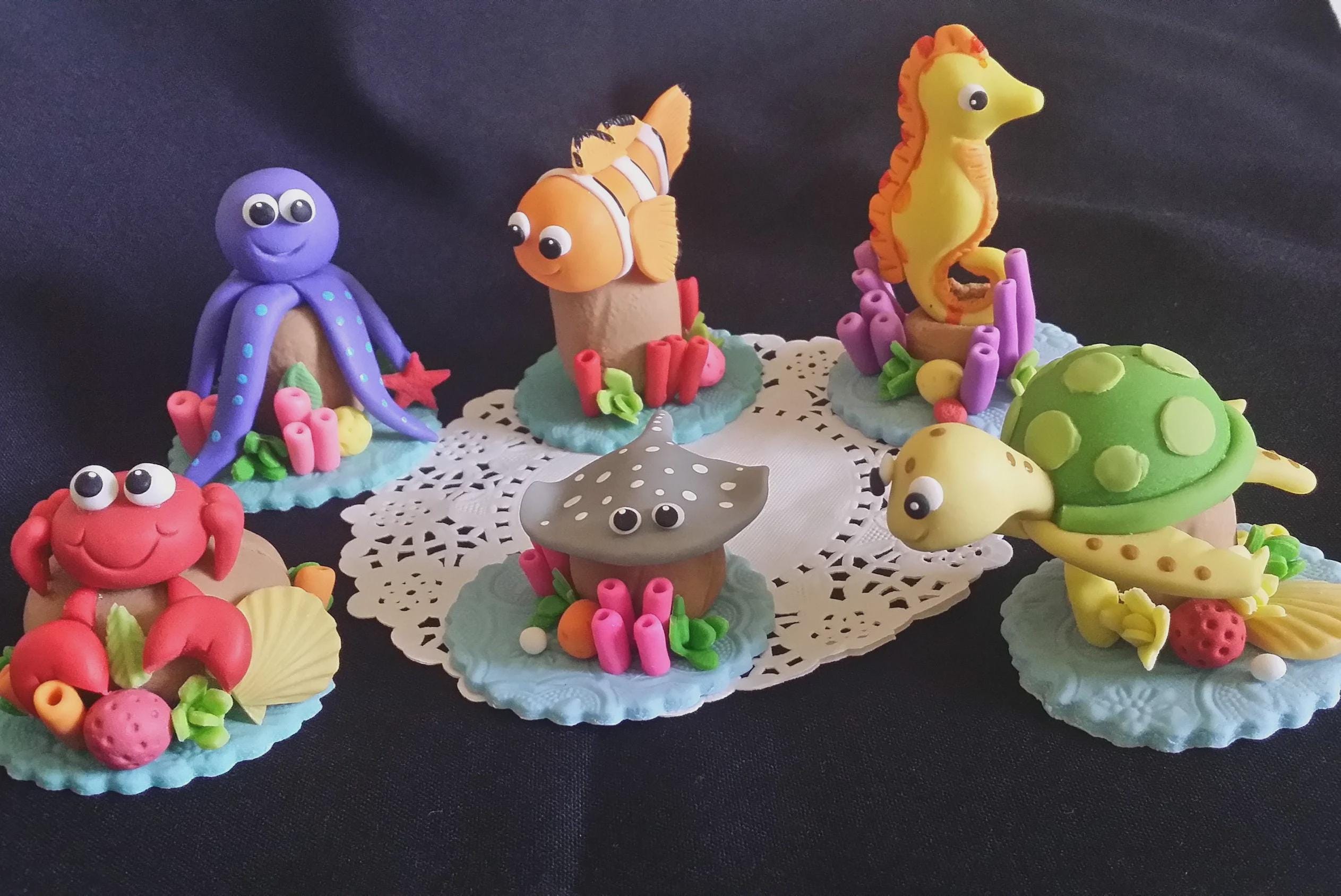 Under the Sea Cake Topper Ocean Party Sea Animals Cake Topper Ocean ...
