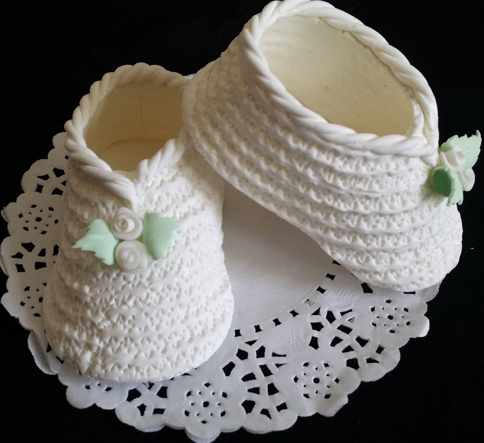 Pink Baby Booties for Cake, Baby Booties Cake Topper, Booties Shower ...