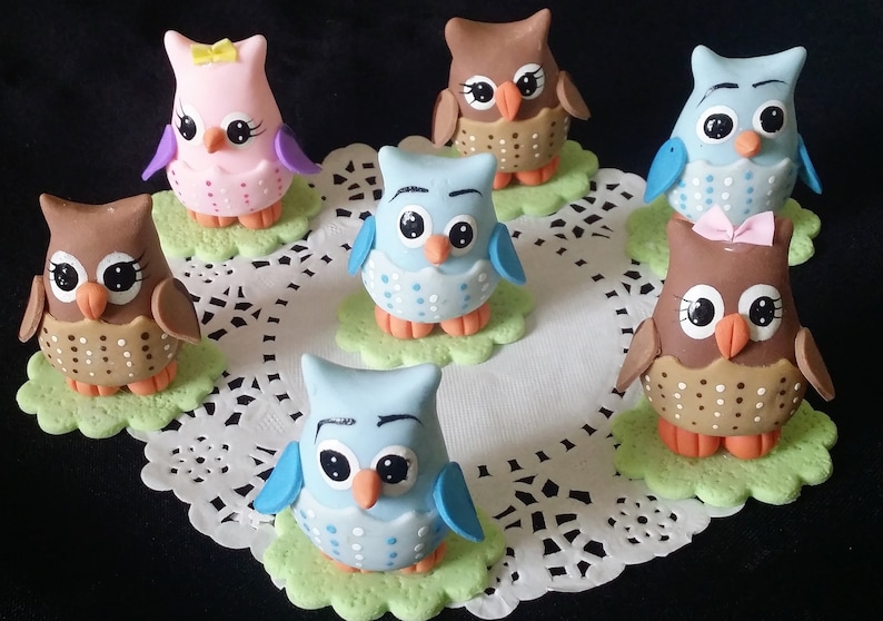 Owl Cake Topper Owl Birthday Decoration Owls Birthday Pink | Etsy