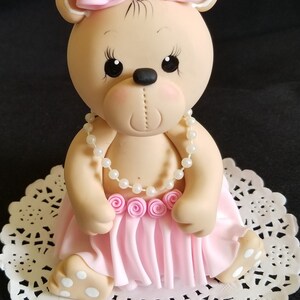 Teddy Bear Cake Topper, Pink Teddy Bear, Teddy Bear Topper, Blue Bear ...