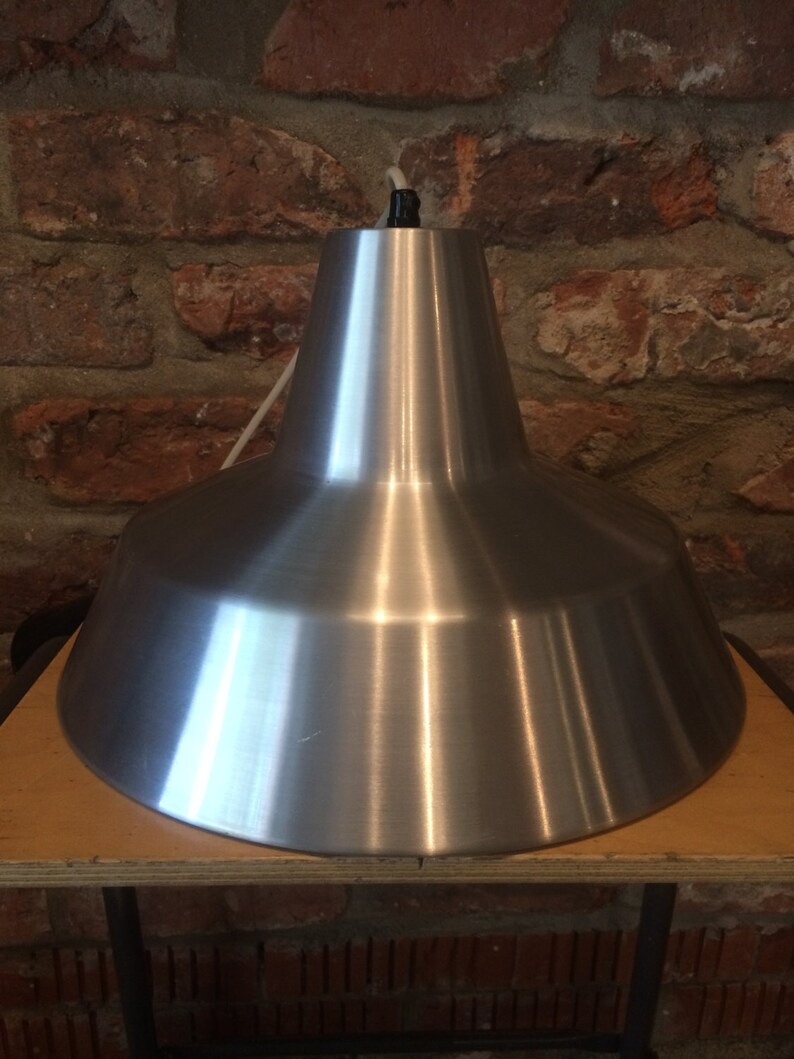 Danish Retro Silver Metallic Lampshade - Etsy