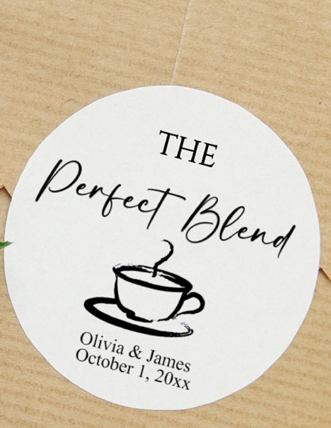 Wedding Favor Stickers, 2" Round Stickers, Perfect Blend Stickers ...