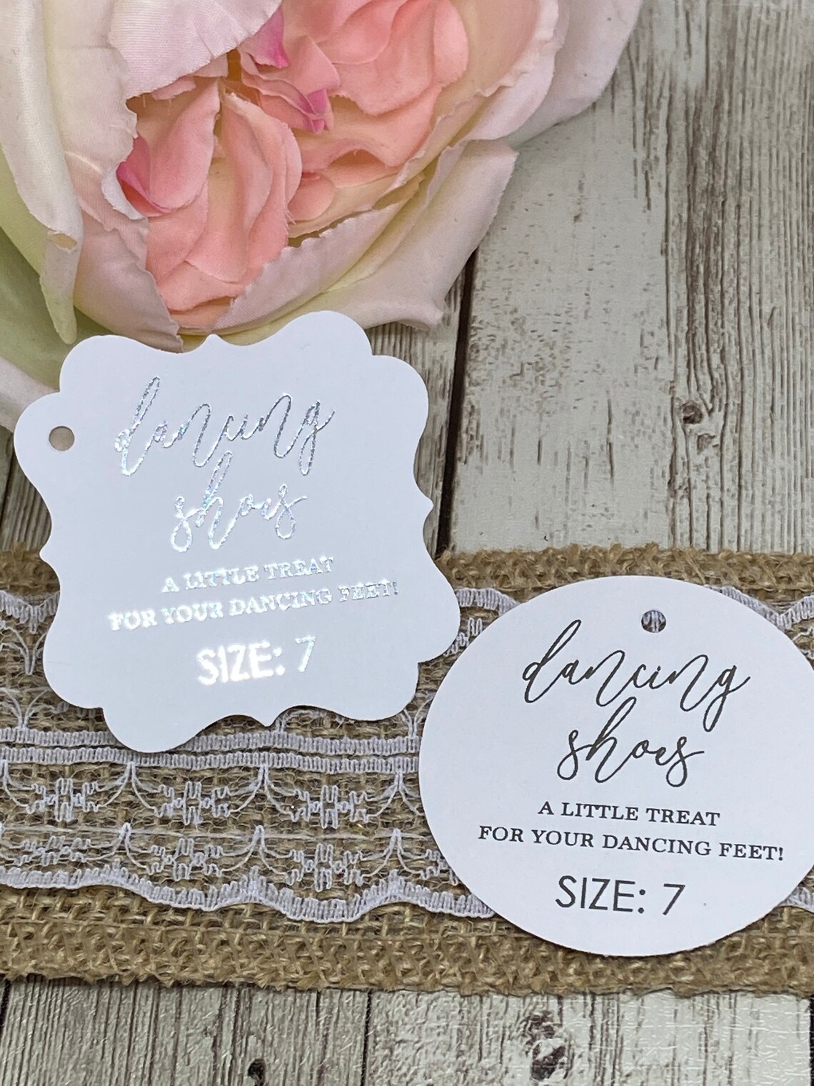 Flip Flop Favor Tags Flip Flop Size Tags Wedding Favor Tags - Etsy