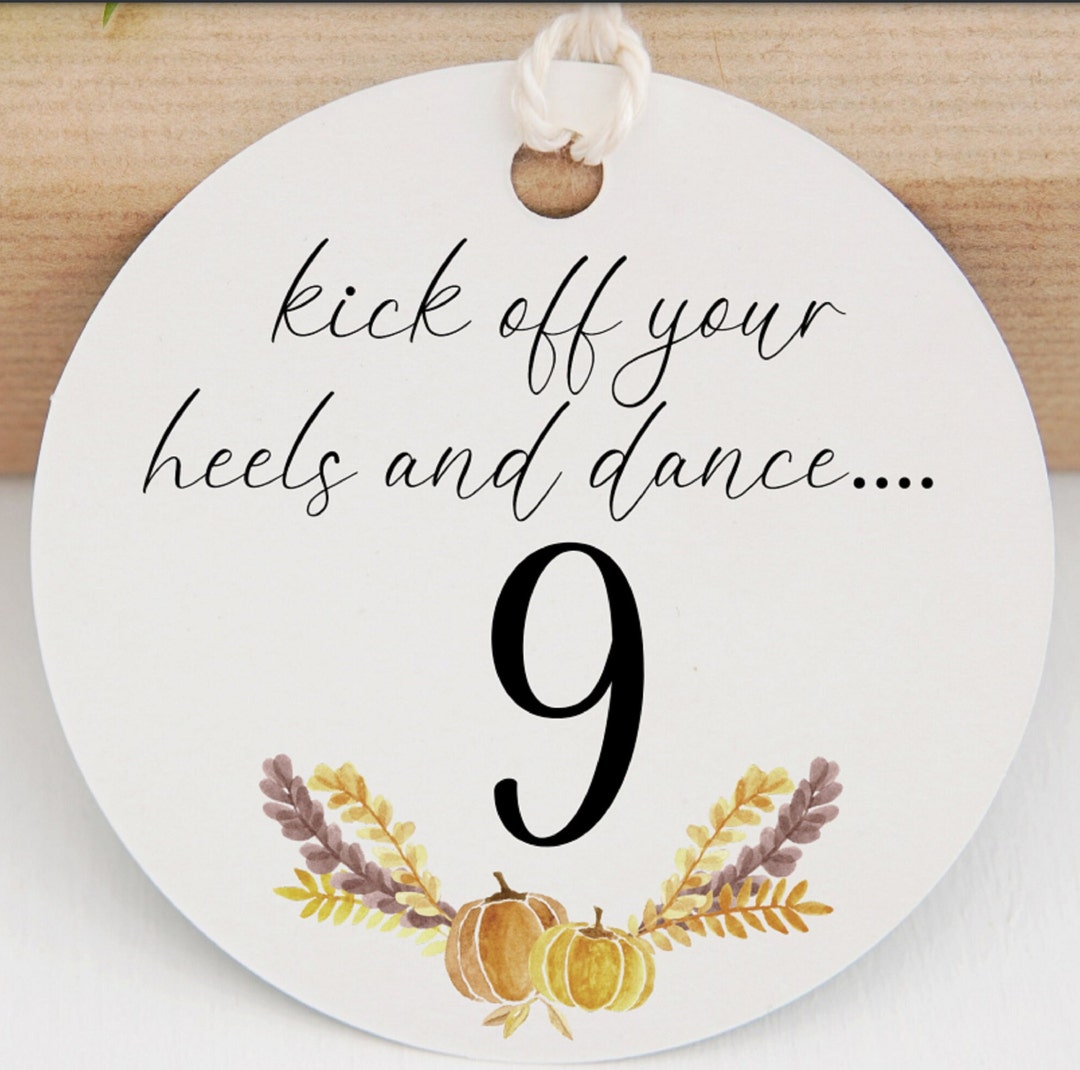Flip Flop Wedding Favor Tags: Fall Theme Size Tags, 2" Round - Etsy