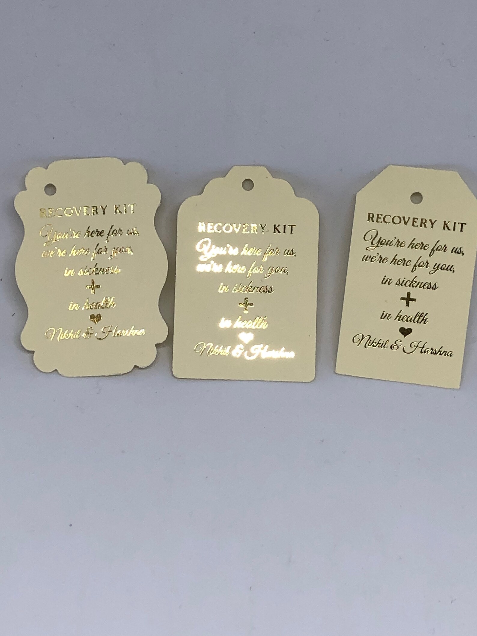 Wedding Recovery Kit Favor Tags Recovery Kit Favor Tags Gold - Etsy