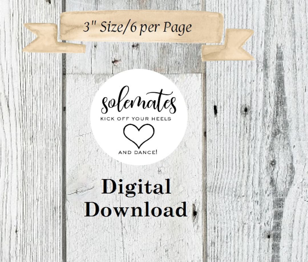 Solemates Flip Flop Favor Tags: Kick off Your Heels Dance (digital ...