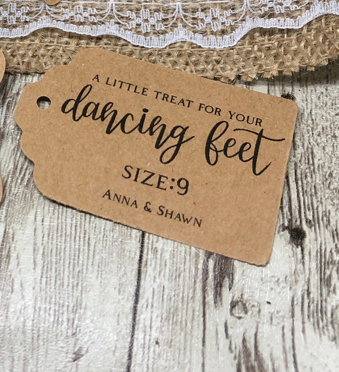 Flip Flop Favor Tags, Wedding Flip Flop Favor Tags, Wedding Reception ...