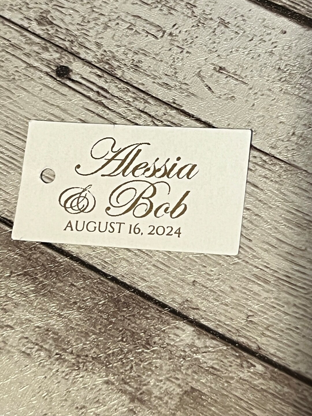 Small Wedding Favor Tags, Gold Foil Tags, Personalized Favor Tags ...