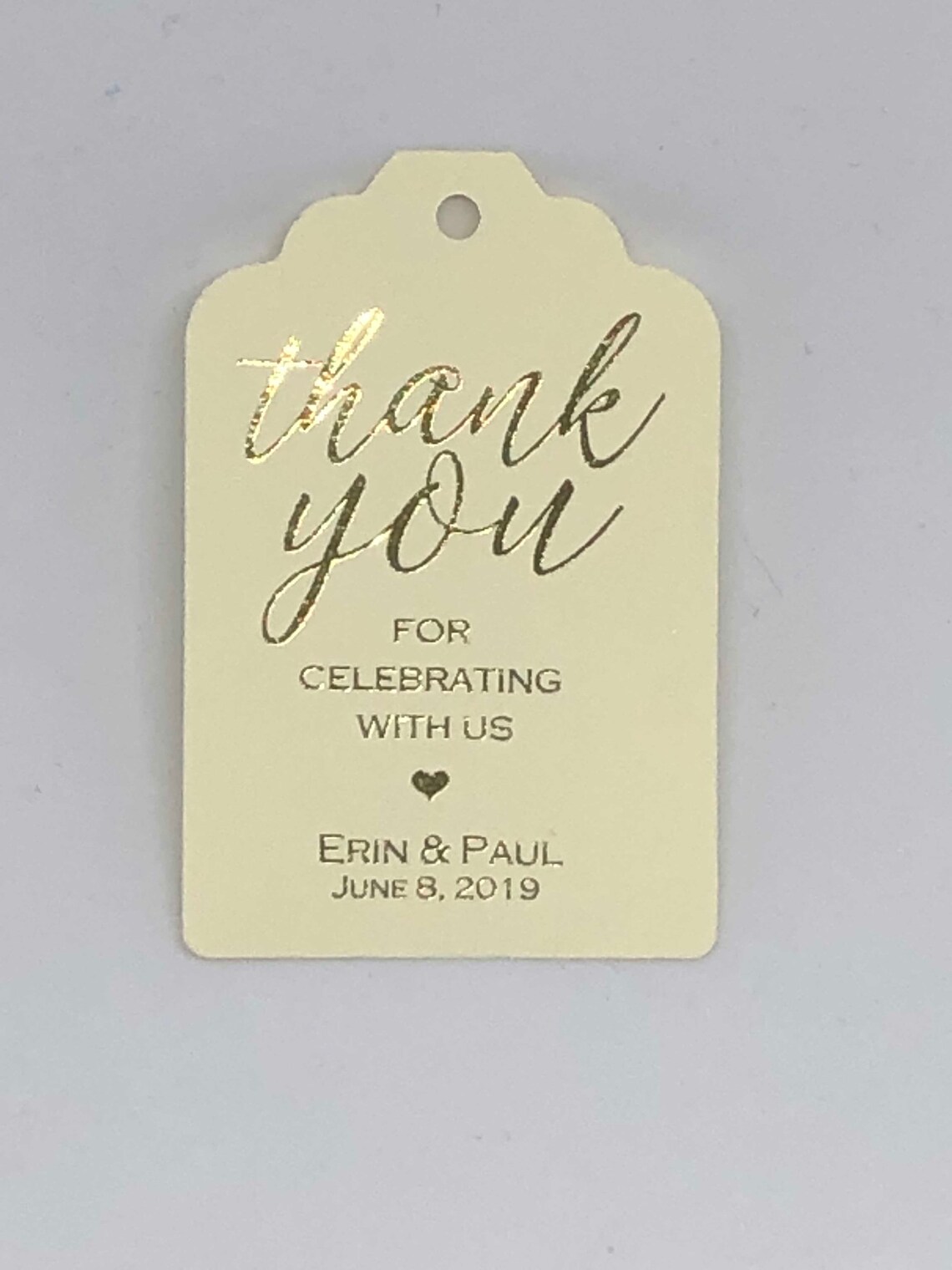 2.25 x 1.5 Gold Foil Tags Thank You Favor Tags | Etsy