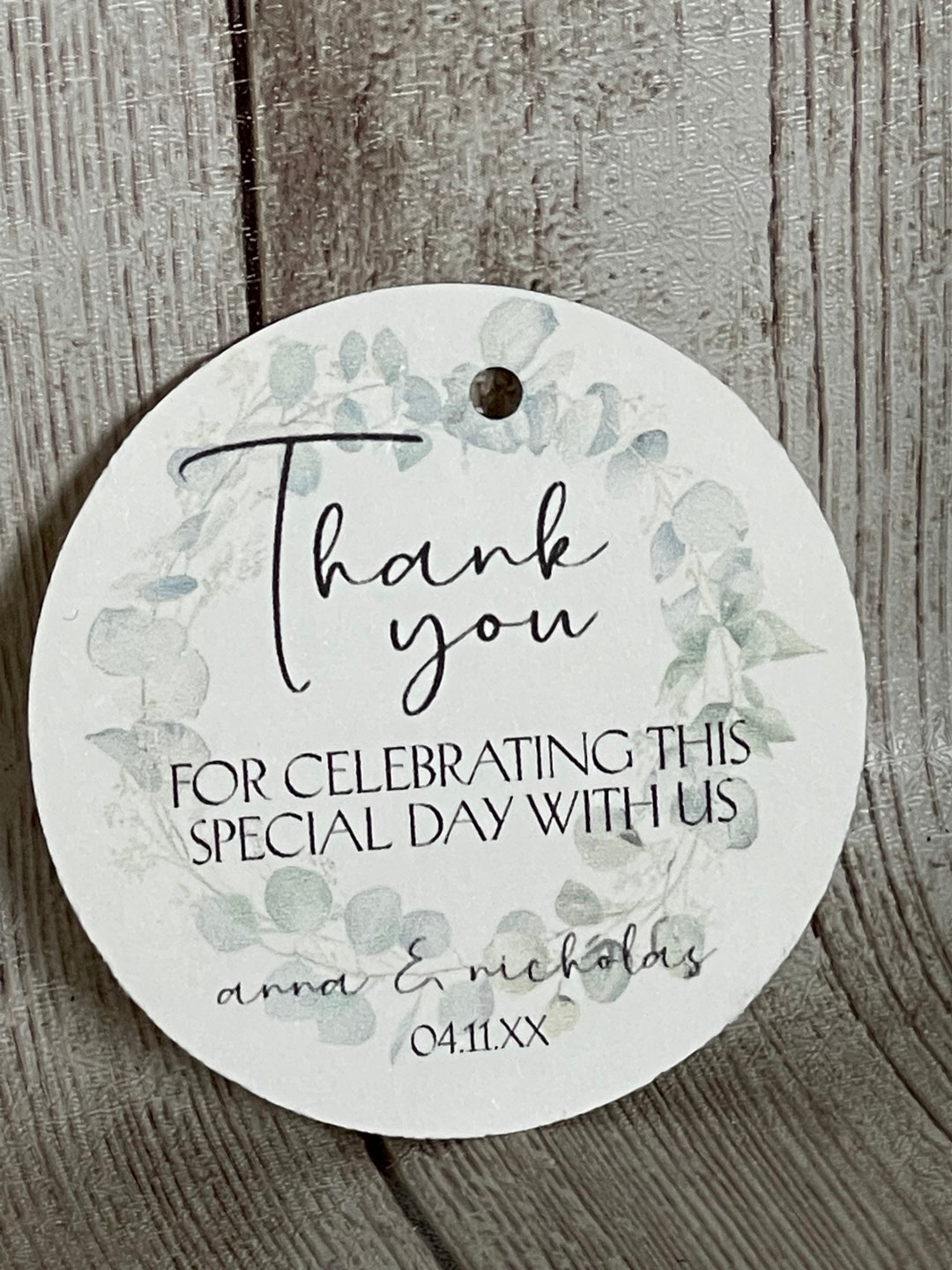 Wedding Favor Tags, Thank You Celebrating With Us Favor Tags, Wedding ...