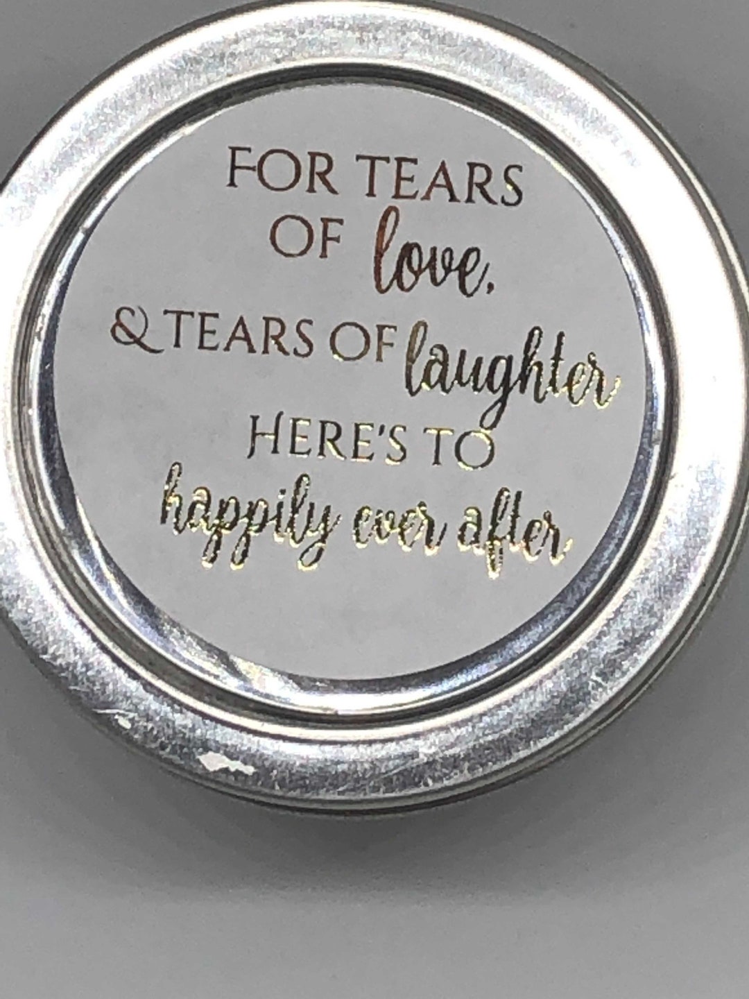1.67" Round Gold Foil Labels for Tears Love Laughter Happy Tears ...