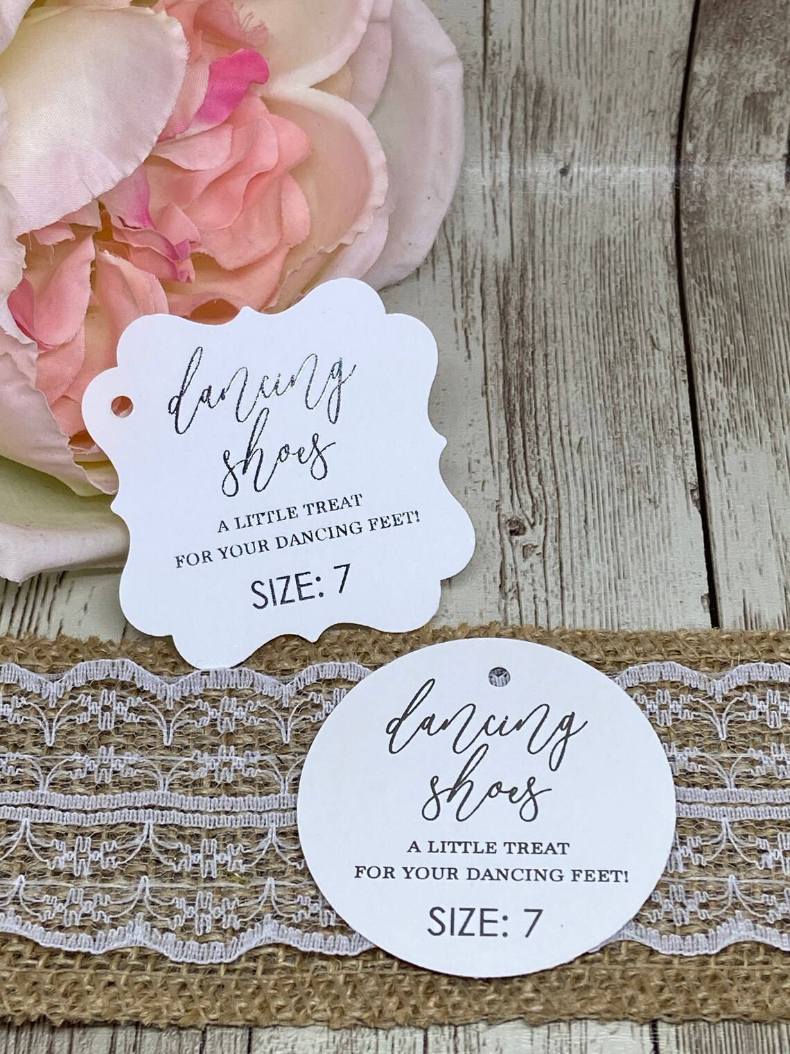 Flip Flop Favor Tags Flip Flop Size Tags Wedding Favor Tags - Etsy