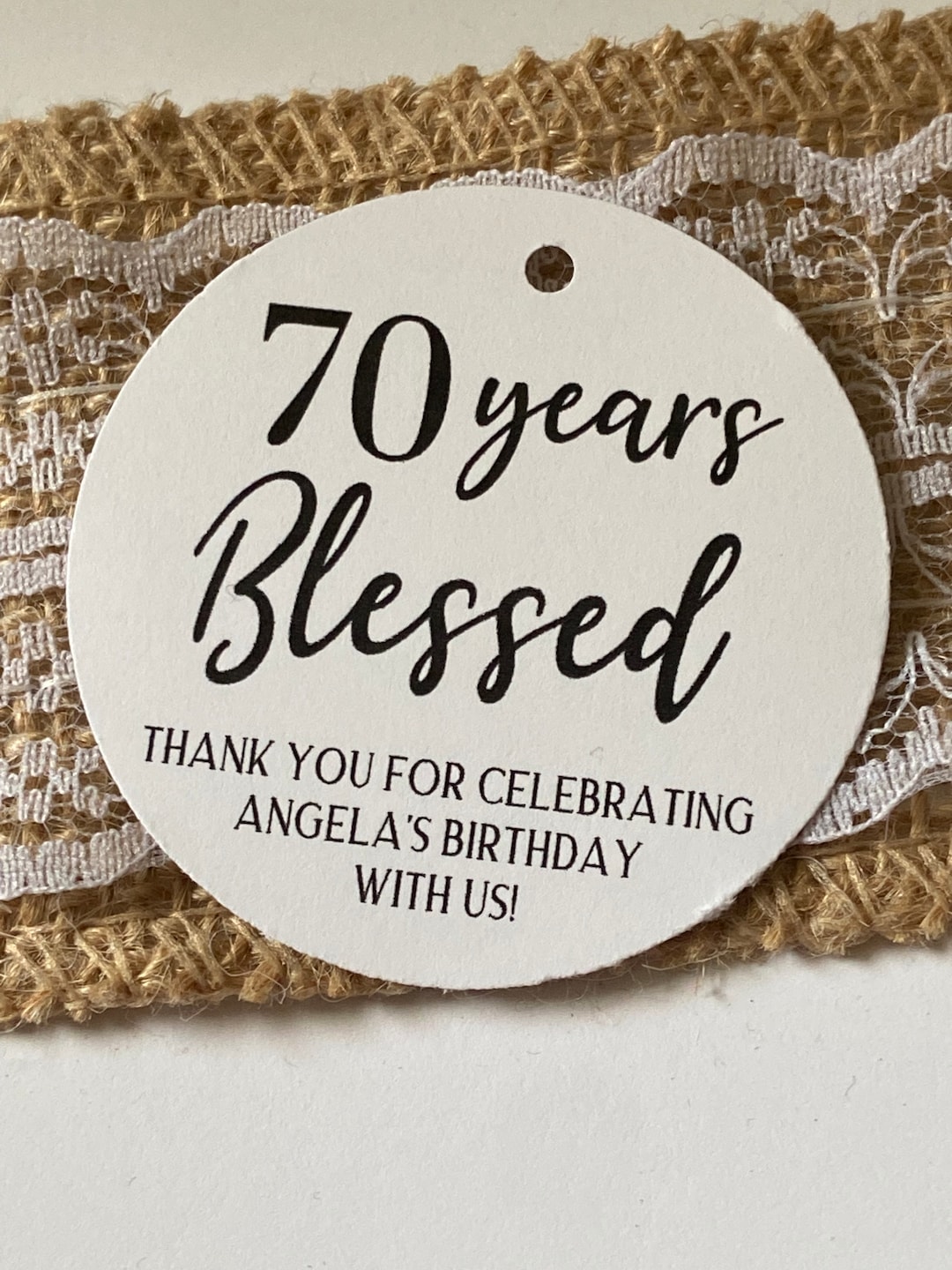 Birthday Favor Tags, Thank You Favor Tags, Personalized Years Blessed ...