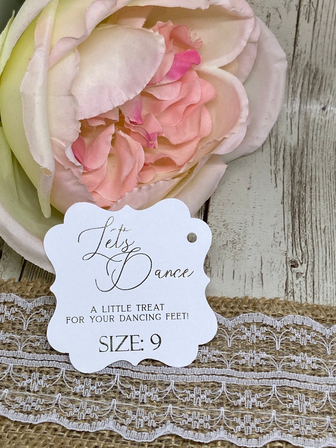 Flip Flop Favor Tags, Flip Flop Size Tags, Wedding Favor Tags, Pick ...