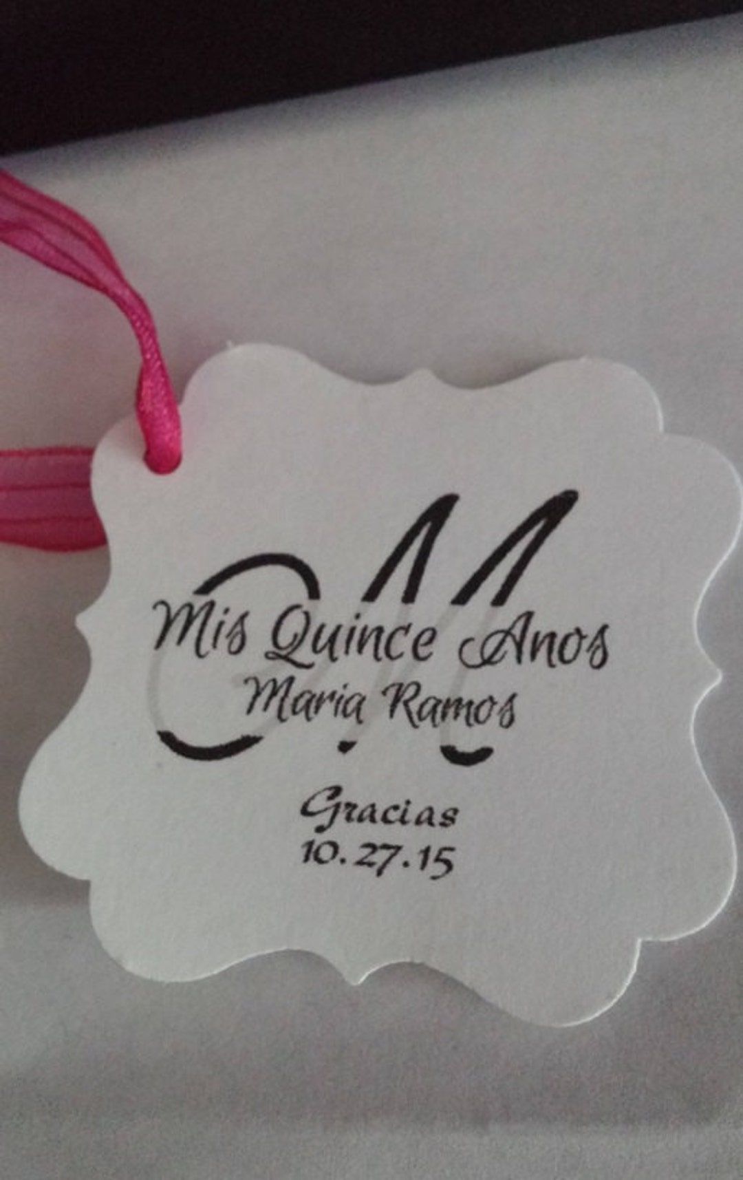 2" Mis Quince Anos, Quinceañera, Gracias Favor Tags, Thank You Tags ...