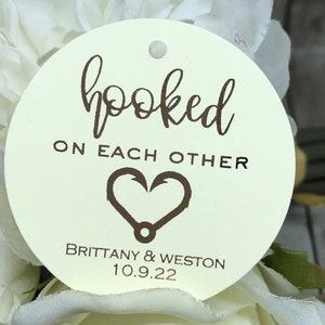 Personalized Wedding Favor Tags, Wedding Tags, Gold Foil Tags, Fish ...