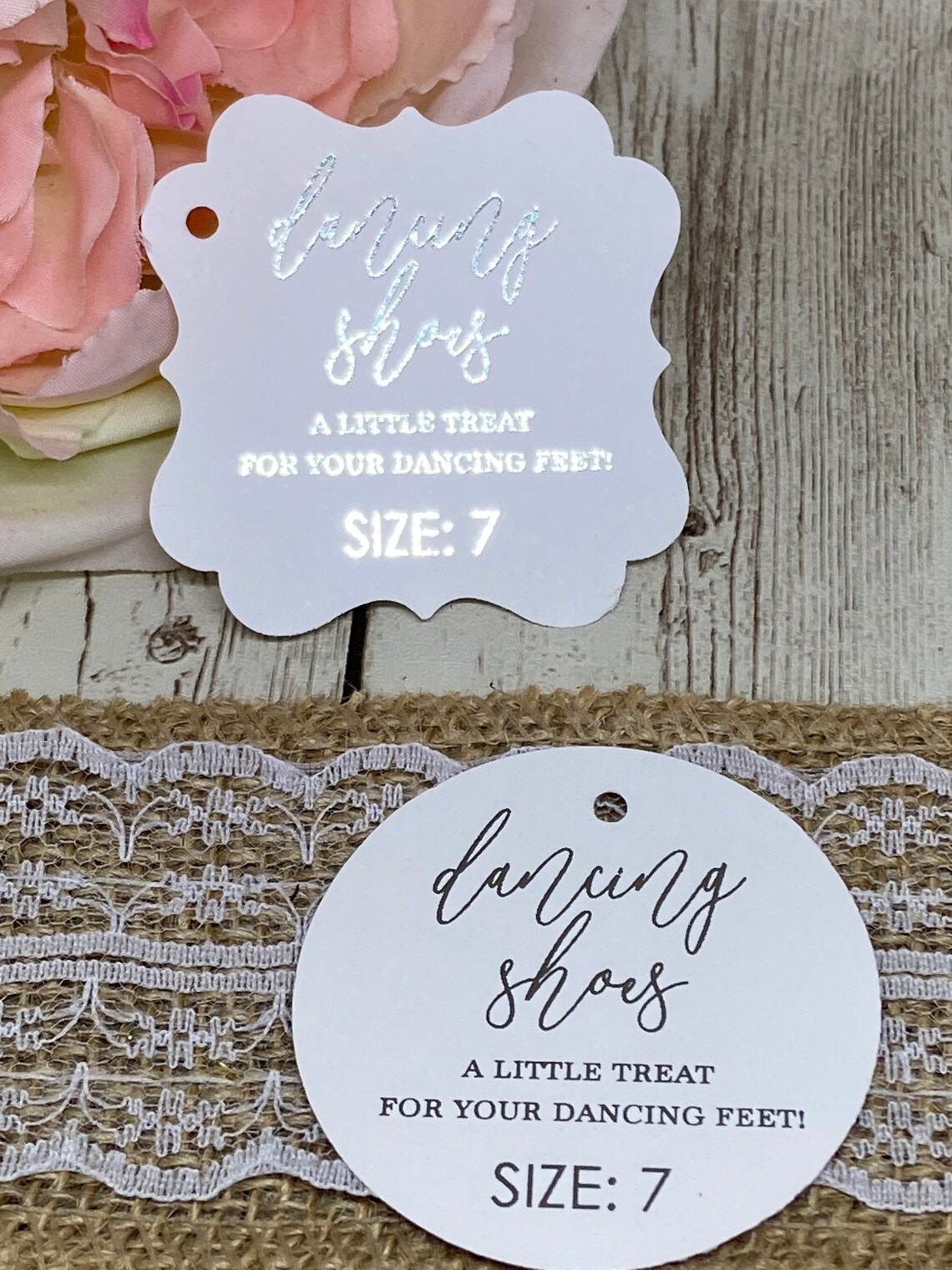 Flip Flop Favor Tags Flip Flop Size Tags Wedding Favor Tags - Etsy