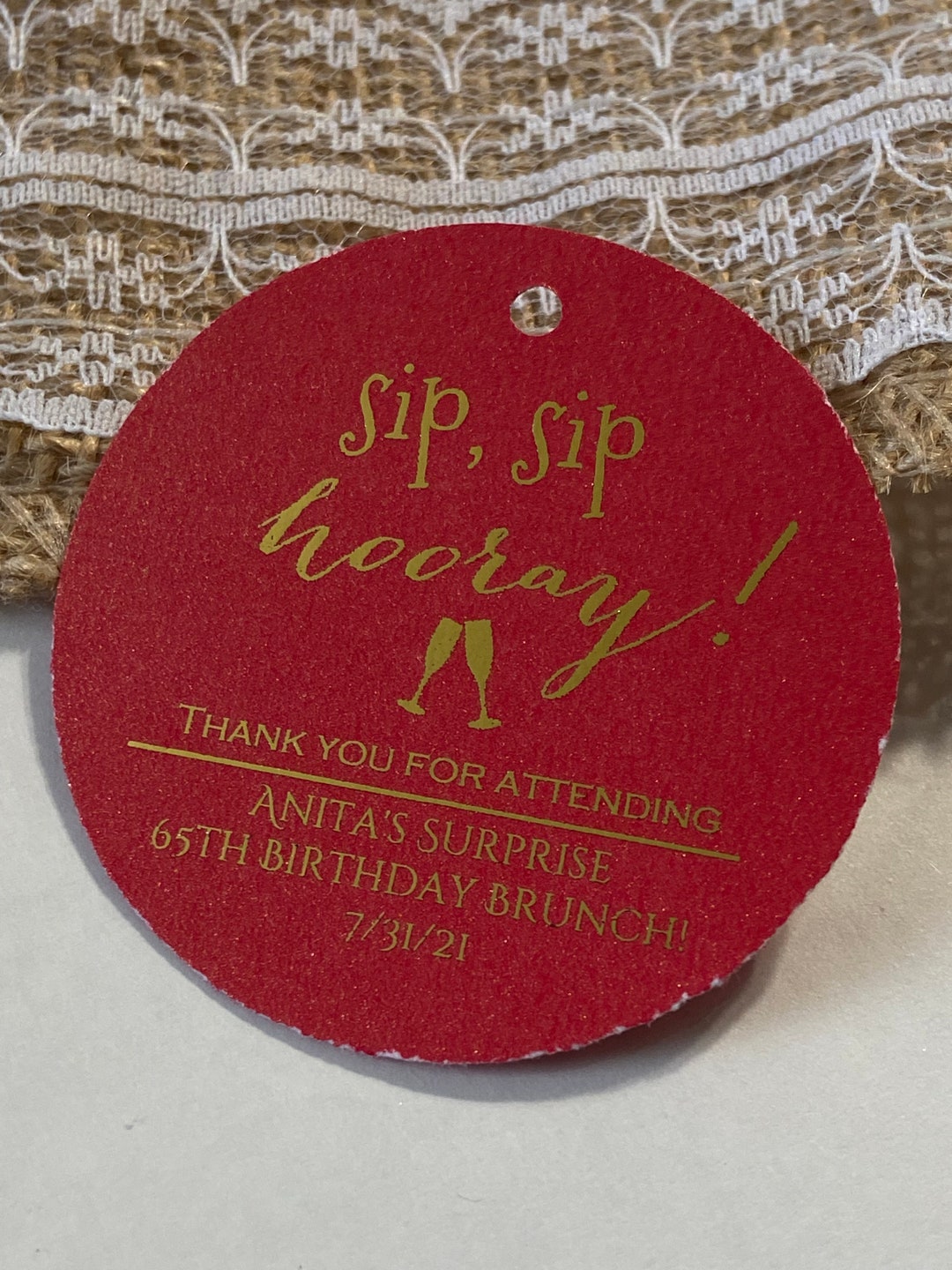 Pick Your Year-birthday Favor Tags, Sip Sip Hooray, Birthday Gift Tags ...