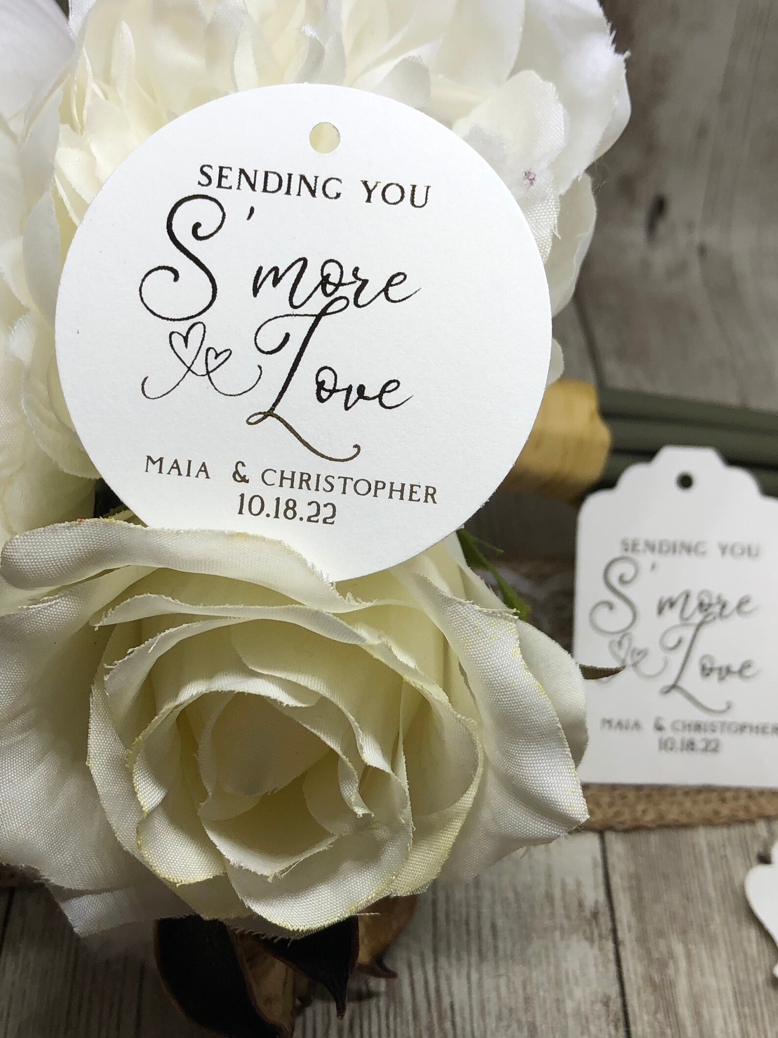 Personalized Wedding Favor Tags Wedding Tags Gold Foil Tags - Etsy