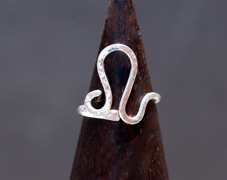 Leo Ring Leo Horoscope Ring Adjustable Sterling Silver Ring - Etsy